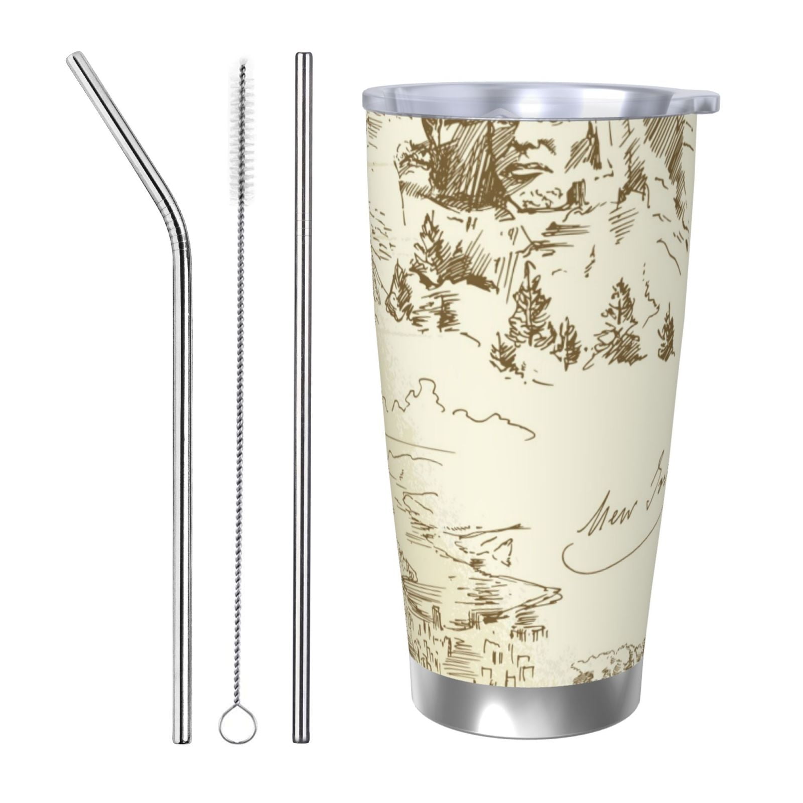 Gaeub American Monuments Print 20-Ounce Stainless Steel Car Cup ...