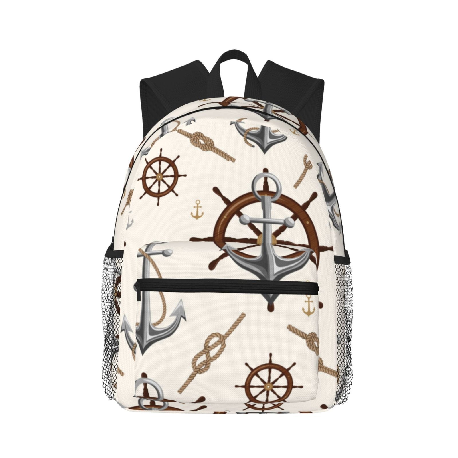 Gaeub Anchor with Rope School Backpack Waterproof Bookbag for Men Women ...