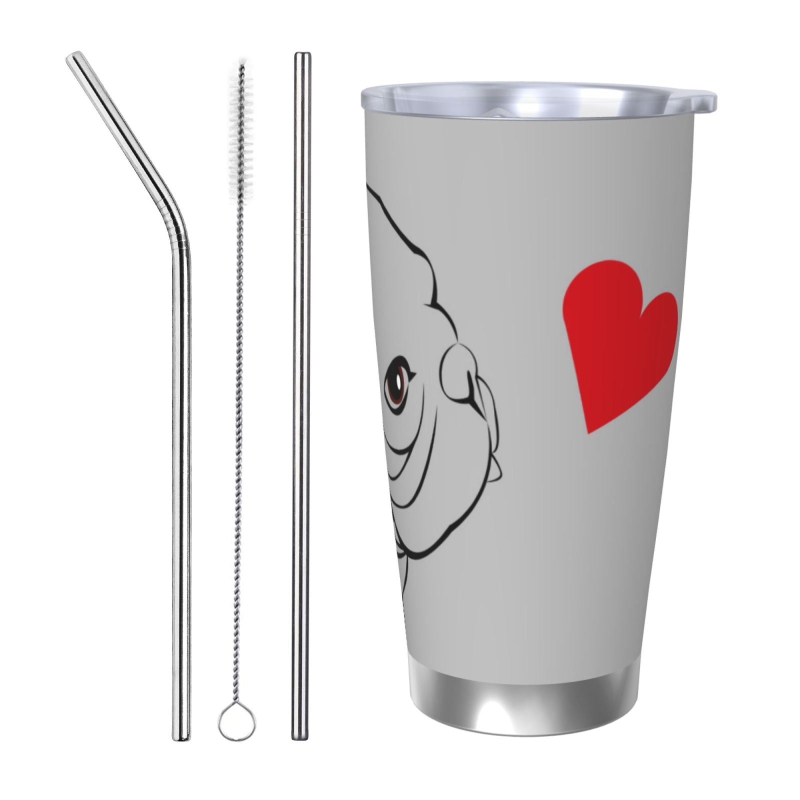 Gaeub Animal Bulldog1 Print 20-Ounce Stainless Steel Car Cup,Tumblers ...