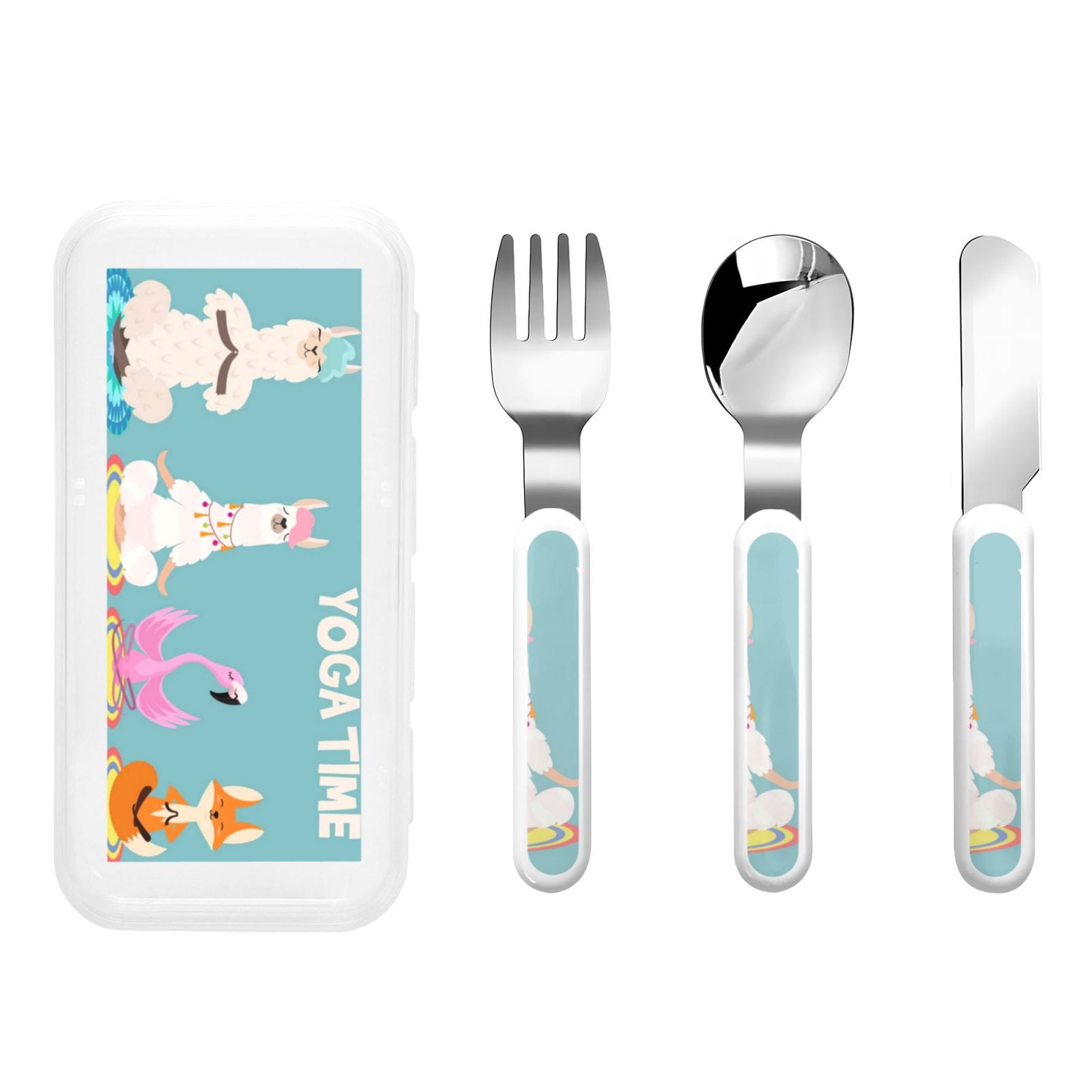 Gaeub Animal Meditation Print 3-Piece Children Knife Spoon Fork Set ...