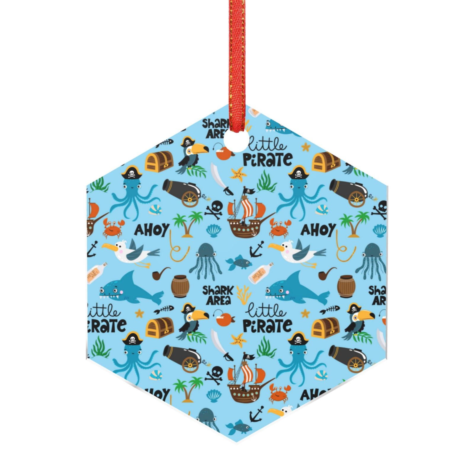 Gaeub Animal Pirate Print Christmas Ornaments for Christmas Tree ...