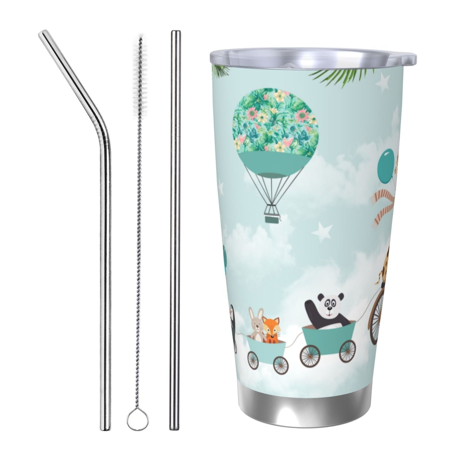 Gaeub Animals Riding Across The Sky Print 20-Ounce Stainless Steel Car ...