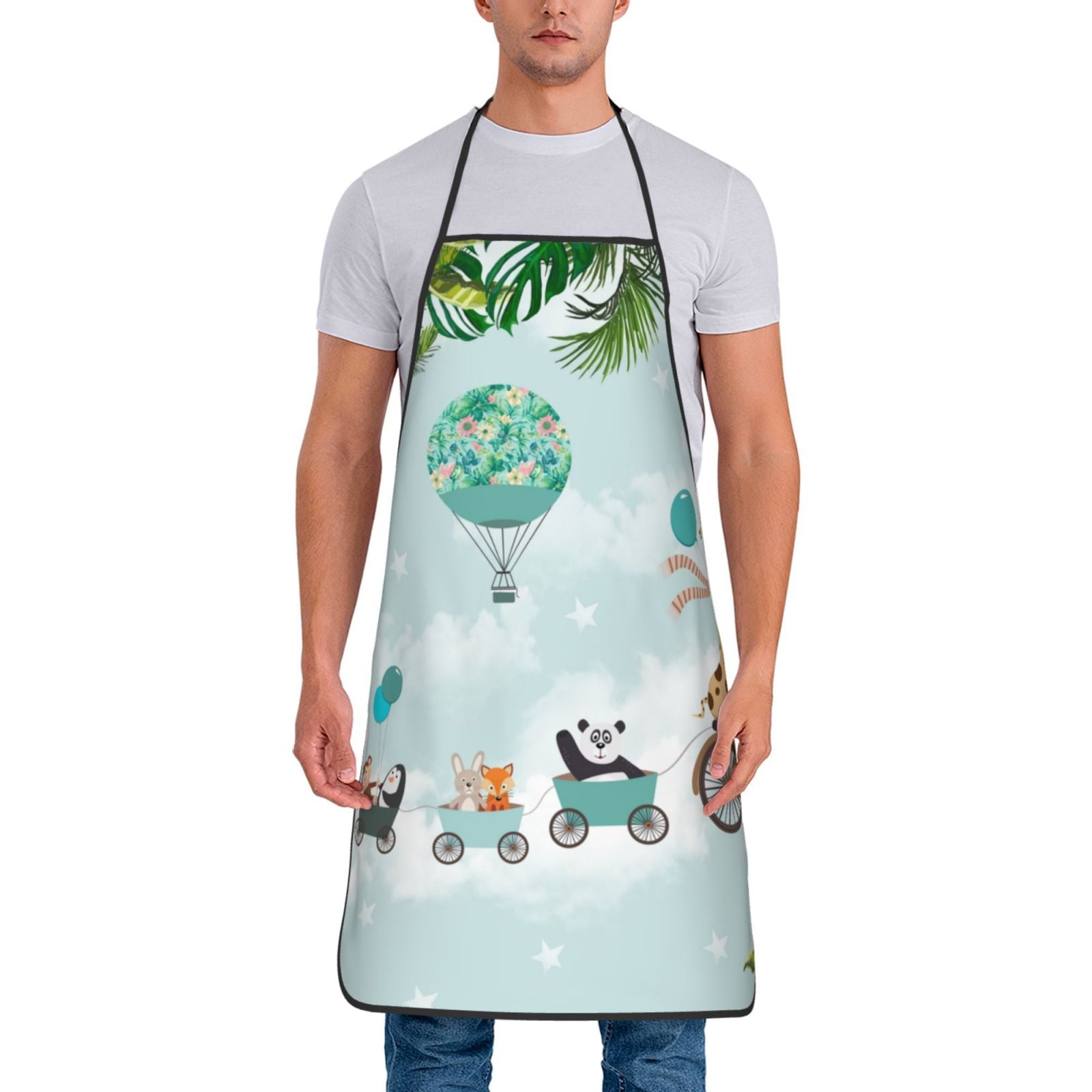 Gaeub Animals Riding Across The Sky Print Apron for Men and Women ...