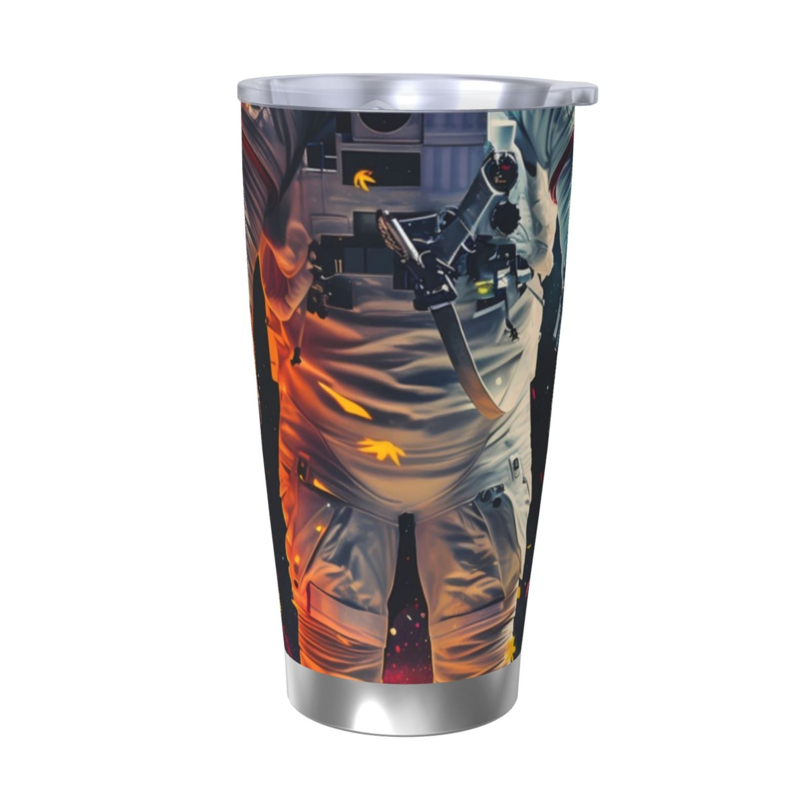 Gaeub Astronaut Cosmic Rainbow Print 20-Ounce Stainless Steel Car Cup ...