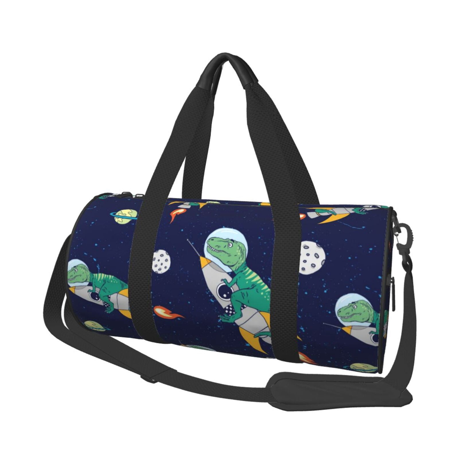 Gaeub Astronaut Dinosaur and Space Lightweight Travel Cylinder Bag Gym ...