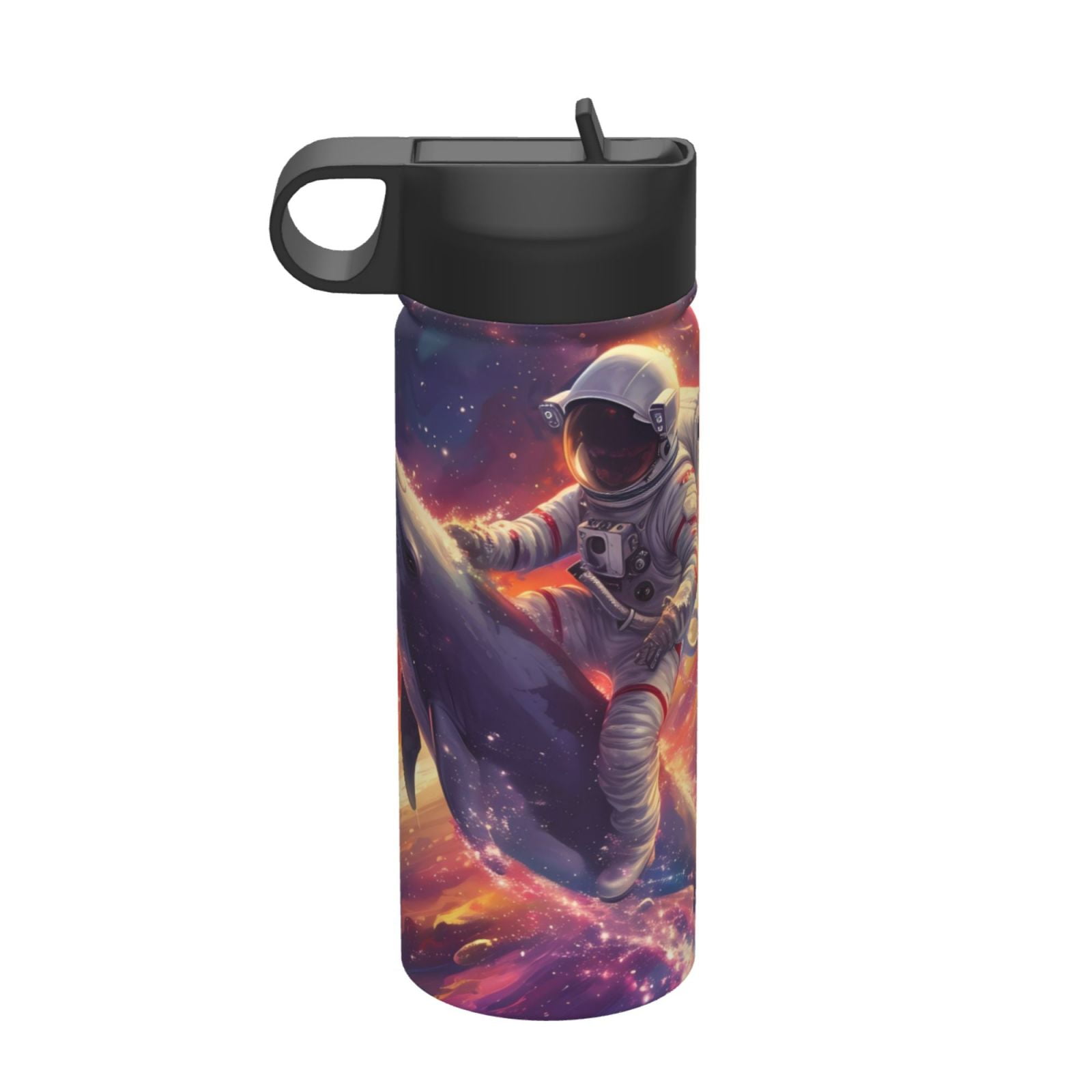 Gaeub Astronaut Dolphin Printed 18oz Sports Insulated Kettle With Straw ...