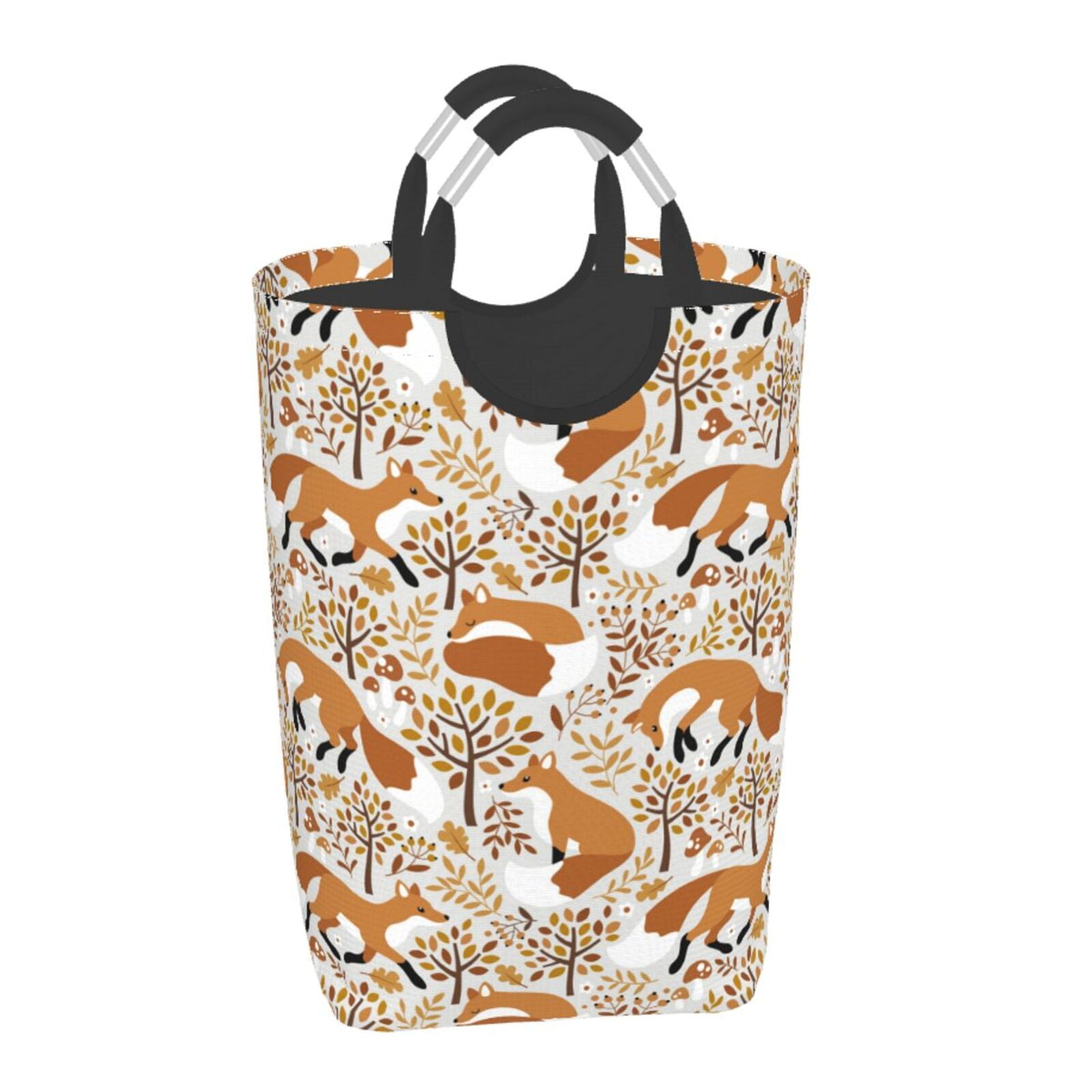 Gaeub Autumn Fox with Brown Plants Print 50L Large Laundry Hampers with ...