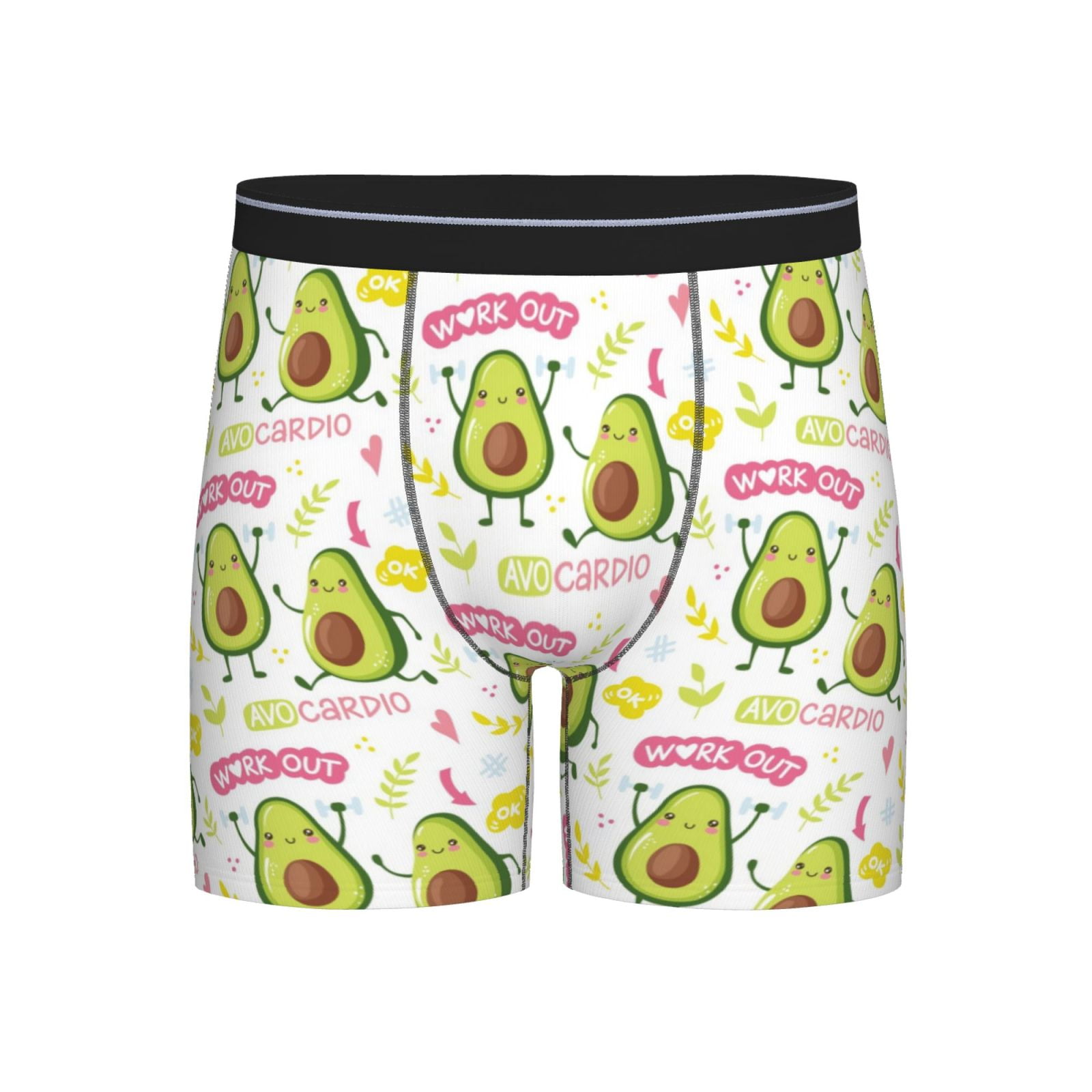 Gaeub Avocado Work Out Print Men’s Underwear Boxer Briefs,Men's Tag ...
