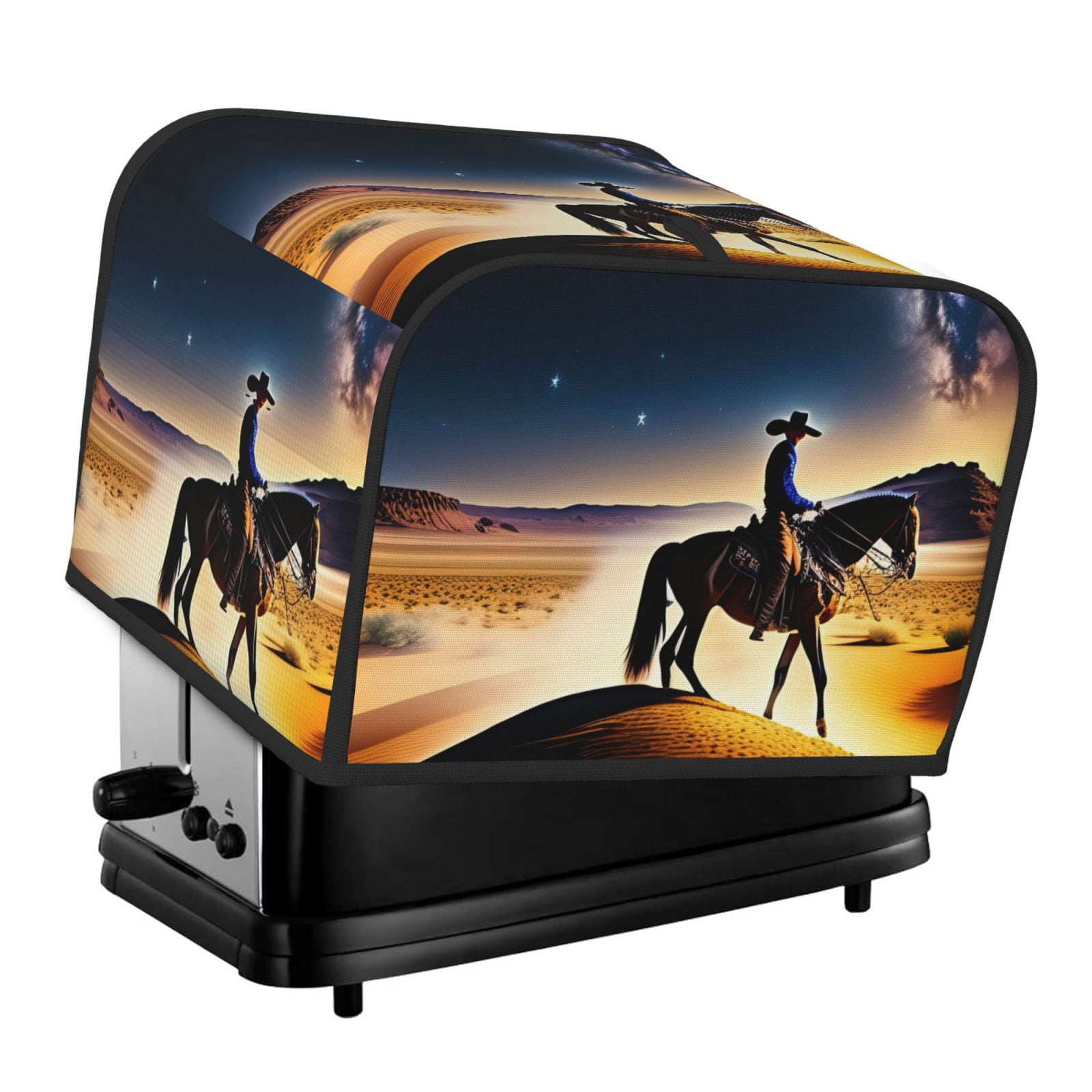 Gaeub Azure Sky Western Desert Cowboy Print 4 Slice Toaster Cover,Bread ...