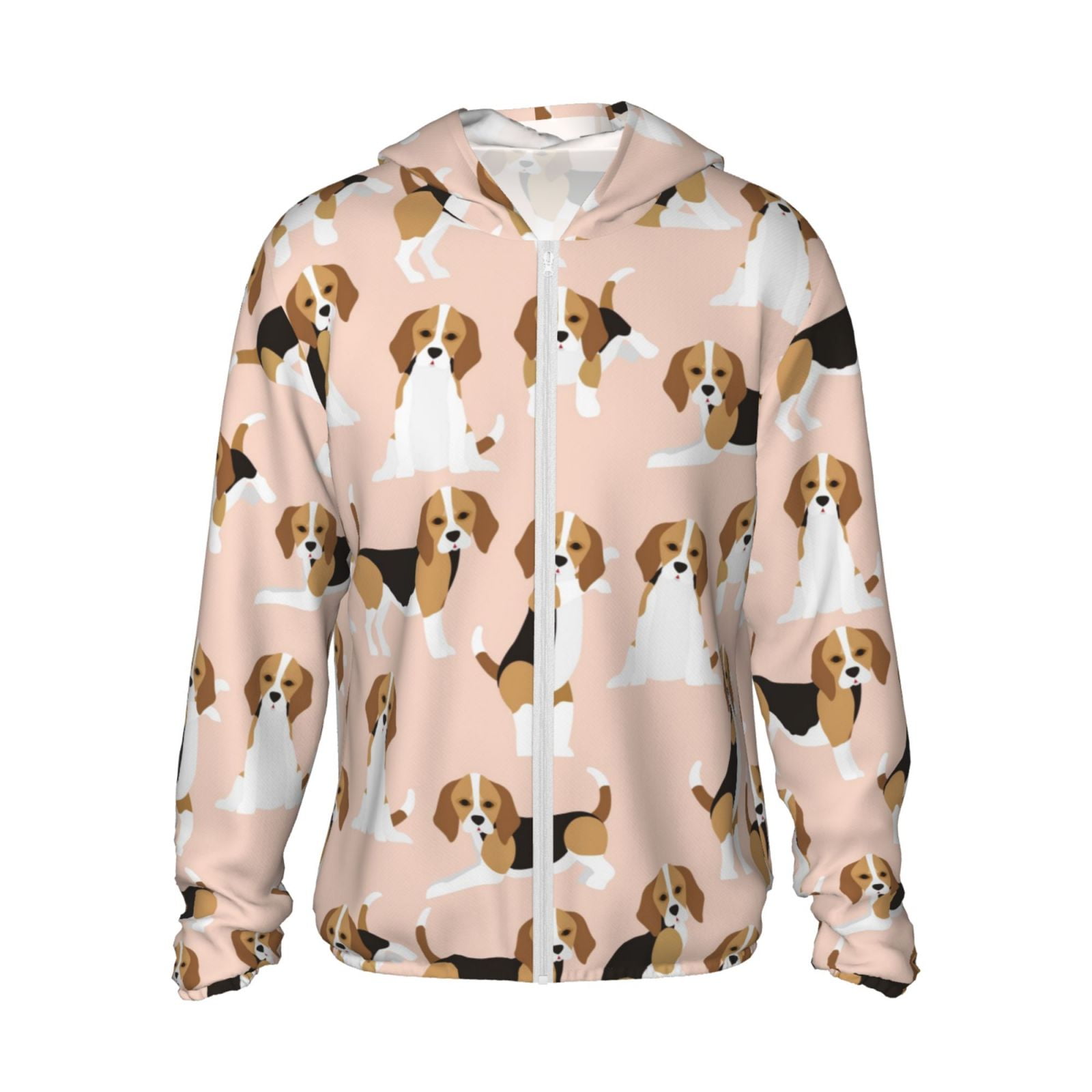 Gaeub Beagle Dog On Brown Men's and Women's UPF 50+ Long-Sleeved Sun ...