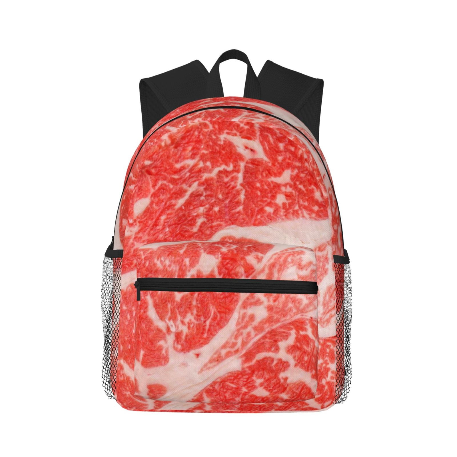 Gaeub Beef Steaks School Backpack Waterproof Bookbag for Men Women ...