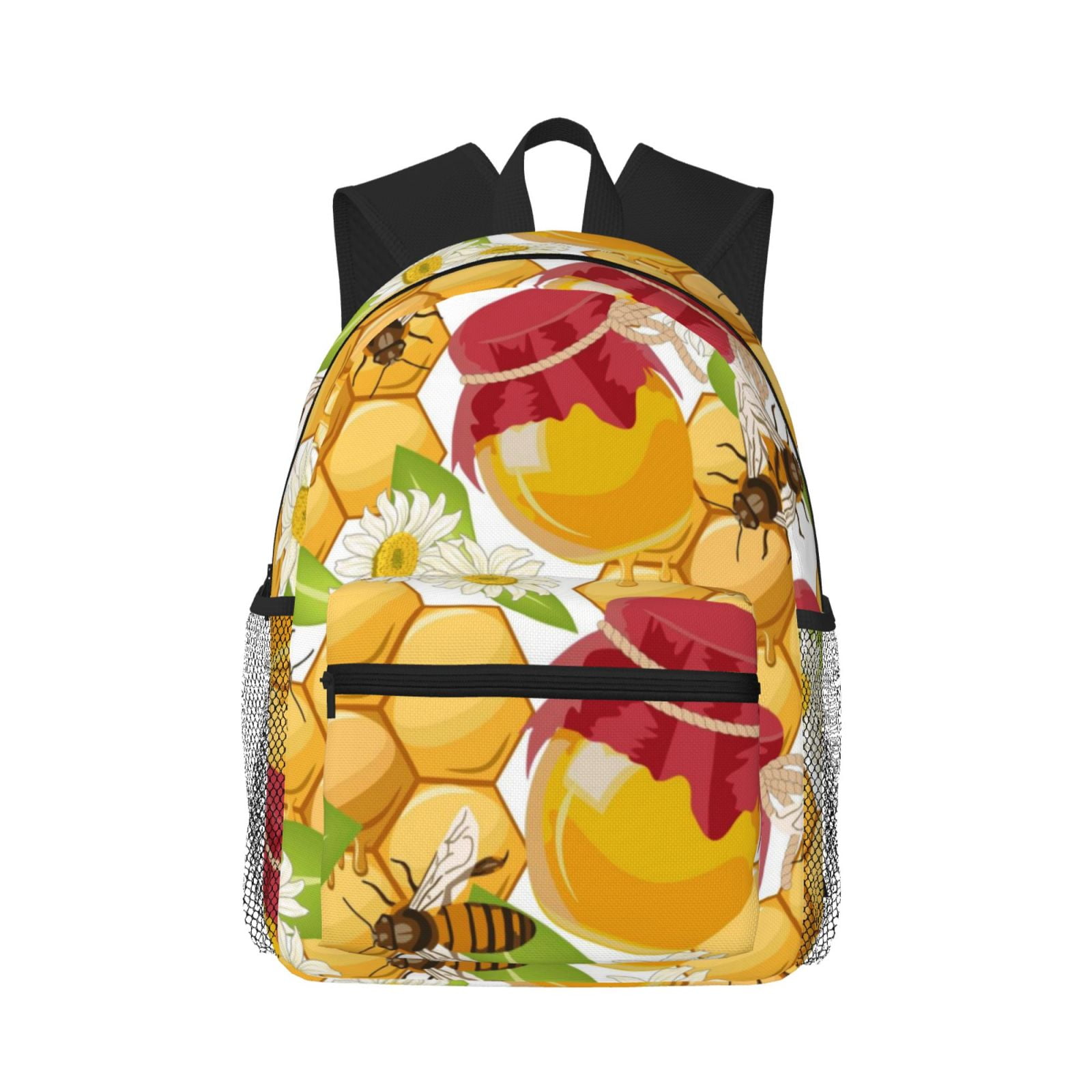 Gaeub Bees Honeycomb School Backpack Waterproof Bookbag for Men Women ...