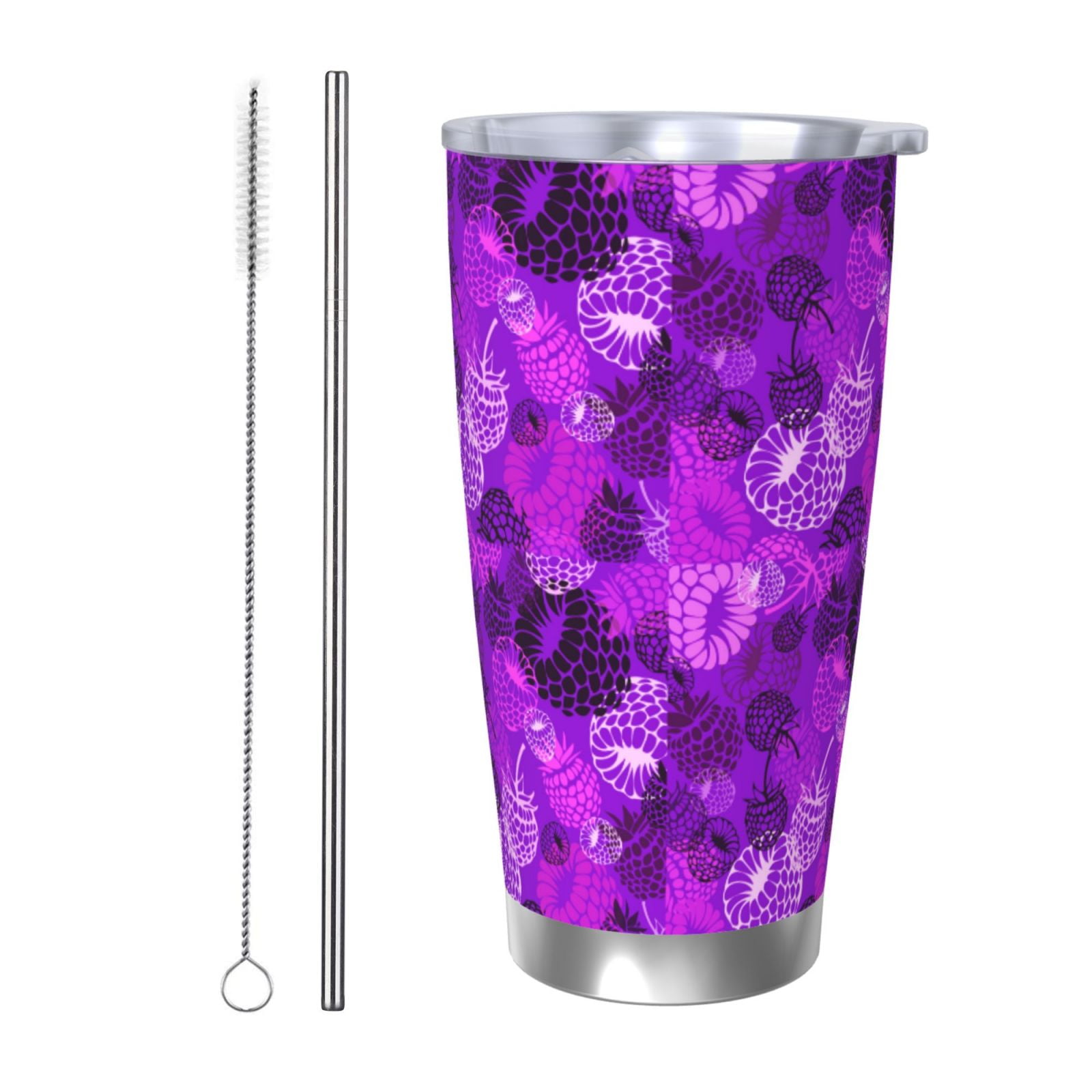 Gaeub Berry Raspberry Print 20-Ounce Stainless Steel Car Cup,Tumblers ...