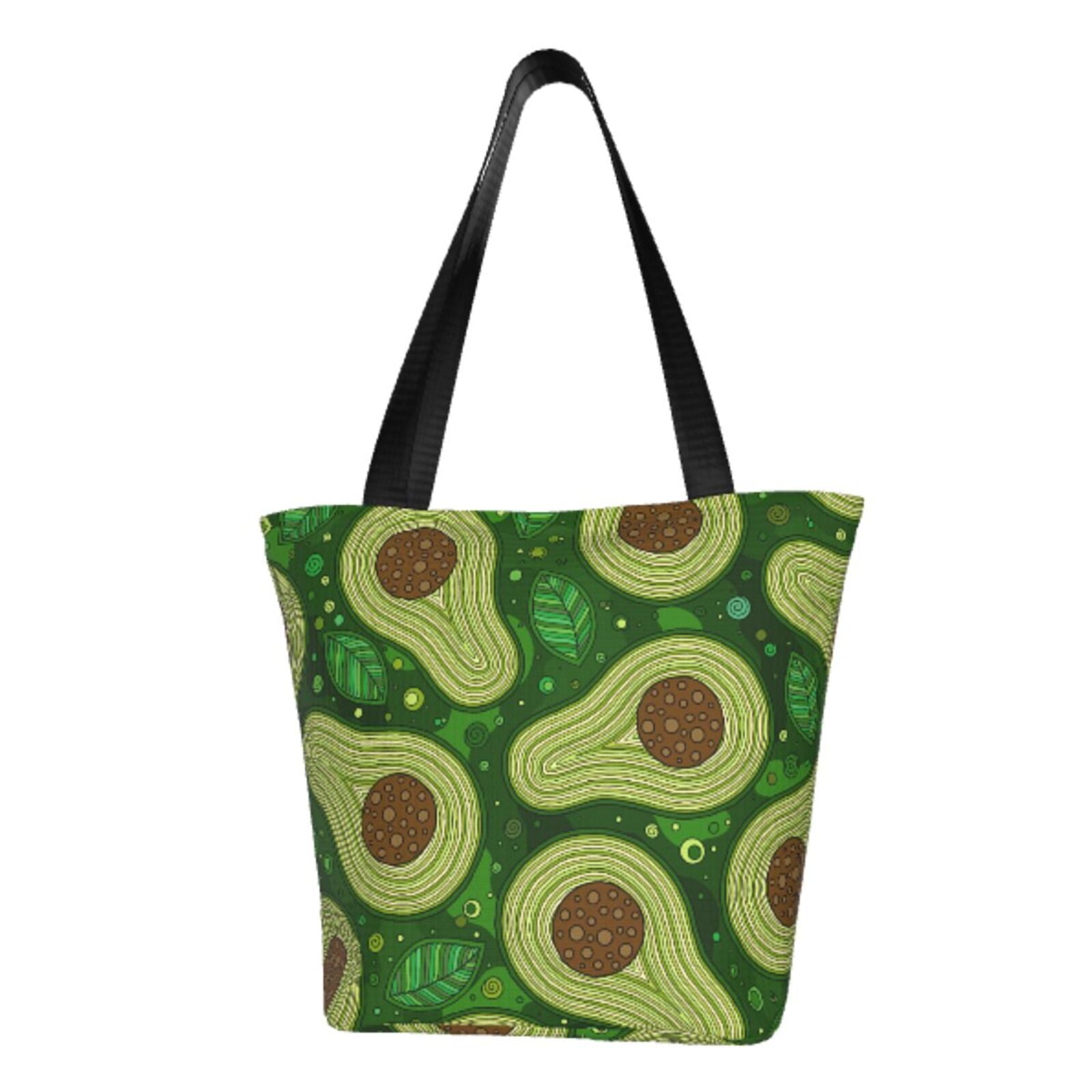 Gaeub Big Colorful Avocados Printed Tote Bag Grocery Bag Reusable ...