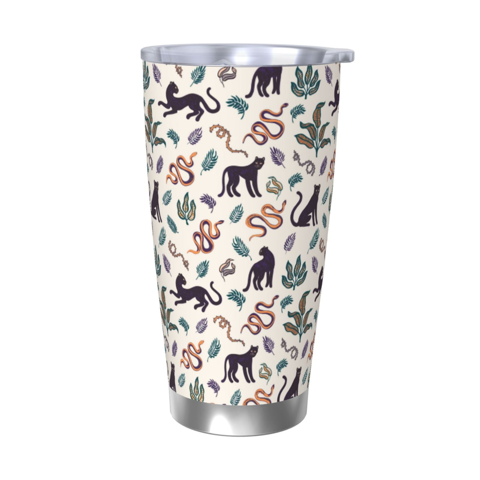 Gaeub Black Cat And Snake Print 20-Ounce Stainless Steel Car Cup ...