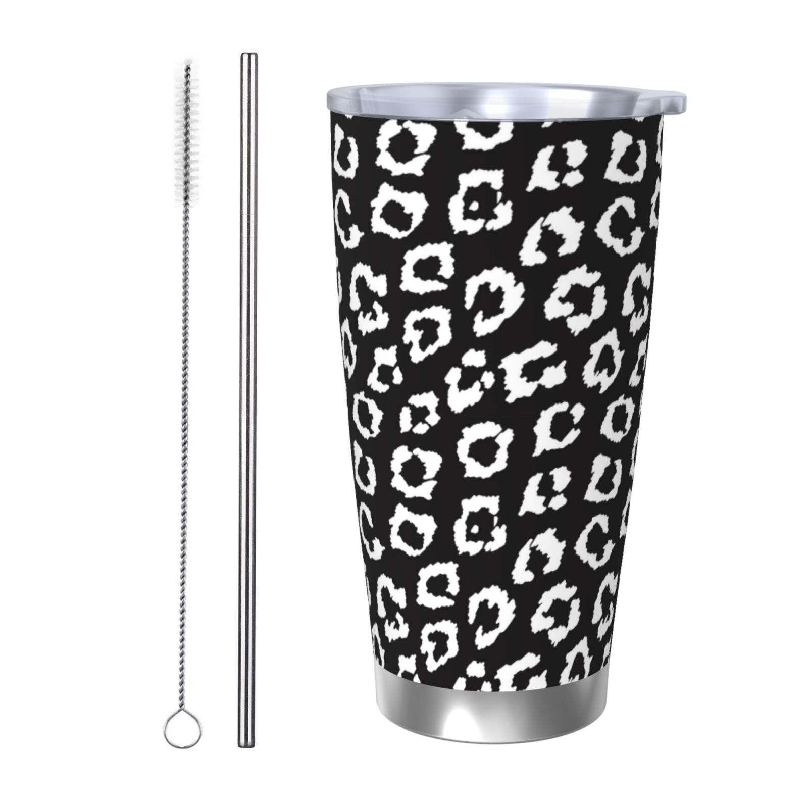 Gaeub Black Leopard Print 20-Ounce Stainless Steel Car Cup,Tumblers ...