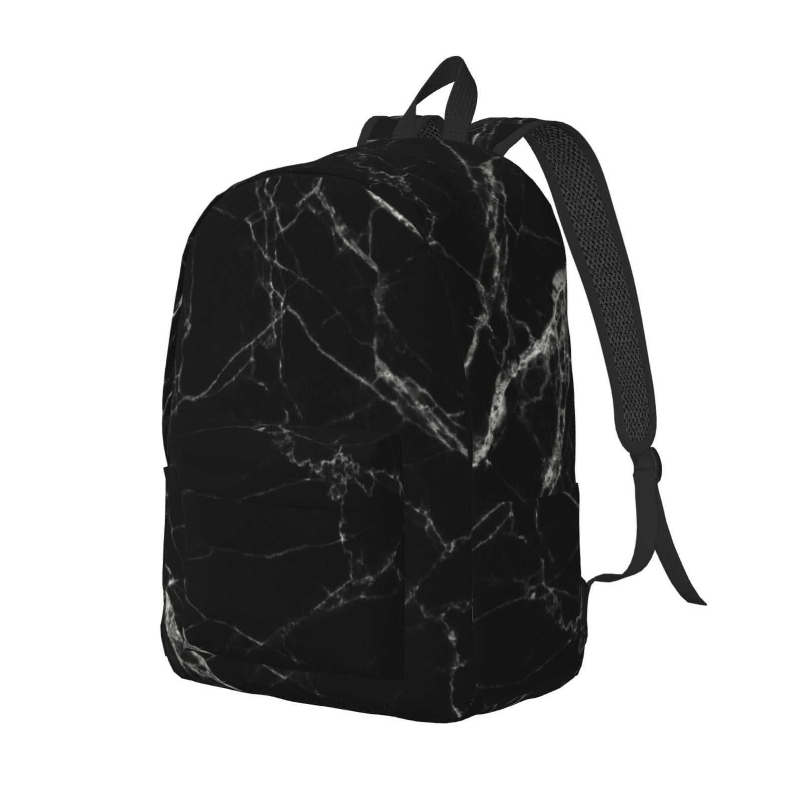 Gaeub Black Marble Texture Abstract Durable Canvas Laptop Backpack ...