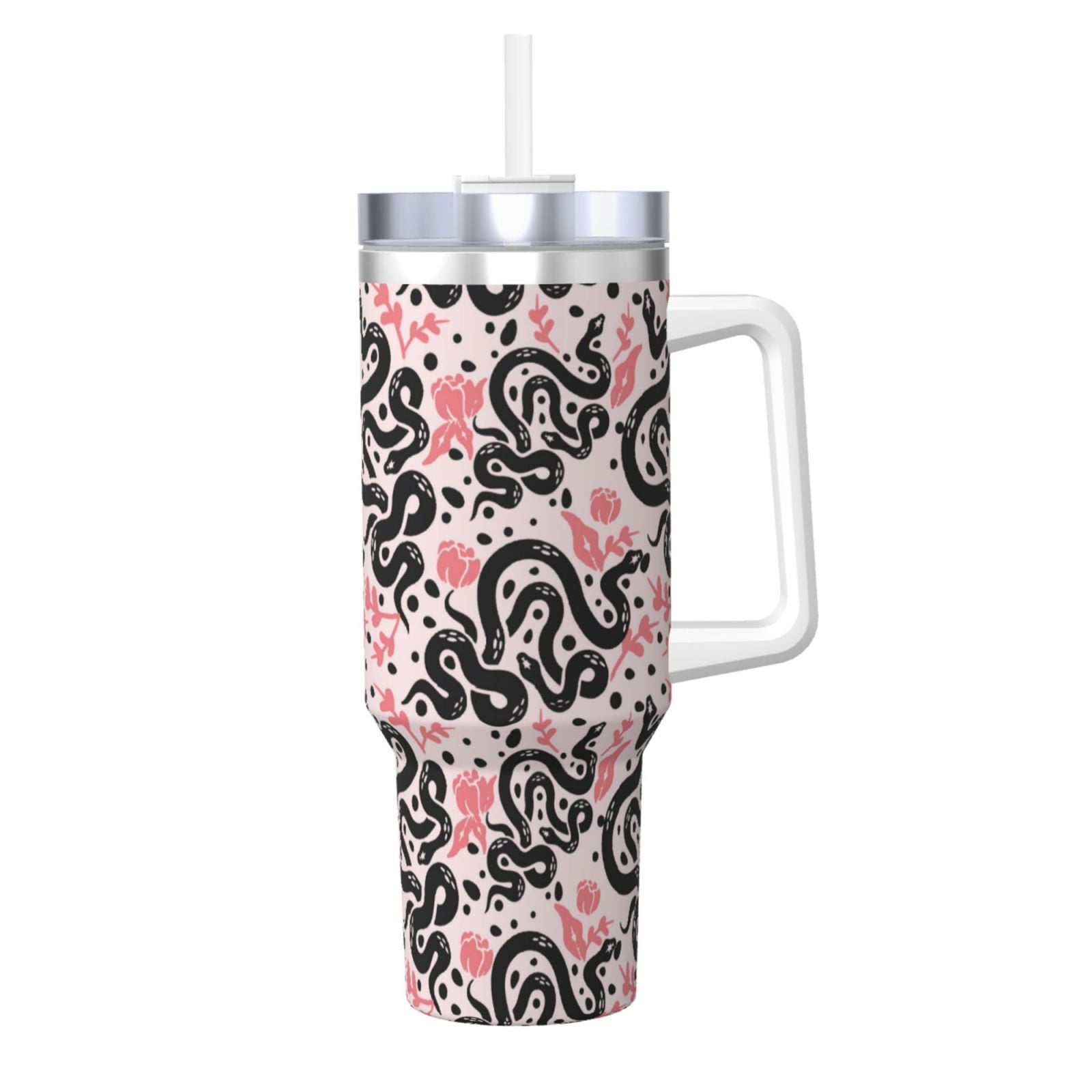 Gaeub Black Snake Print Stainless Steel Hot/Cold Coffee Cup,40oz Ice ...