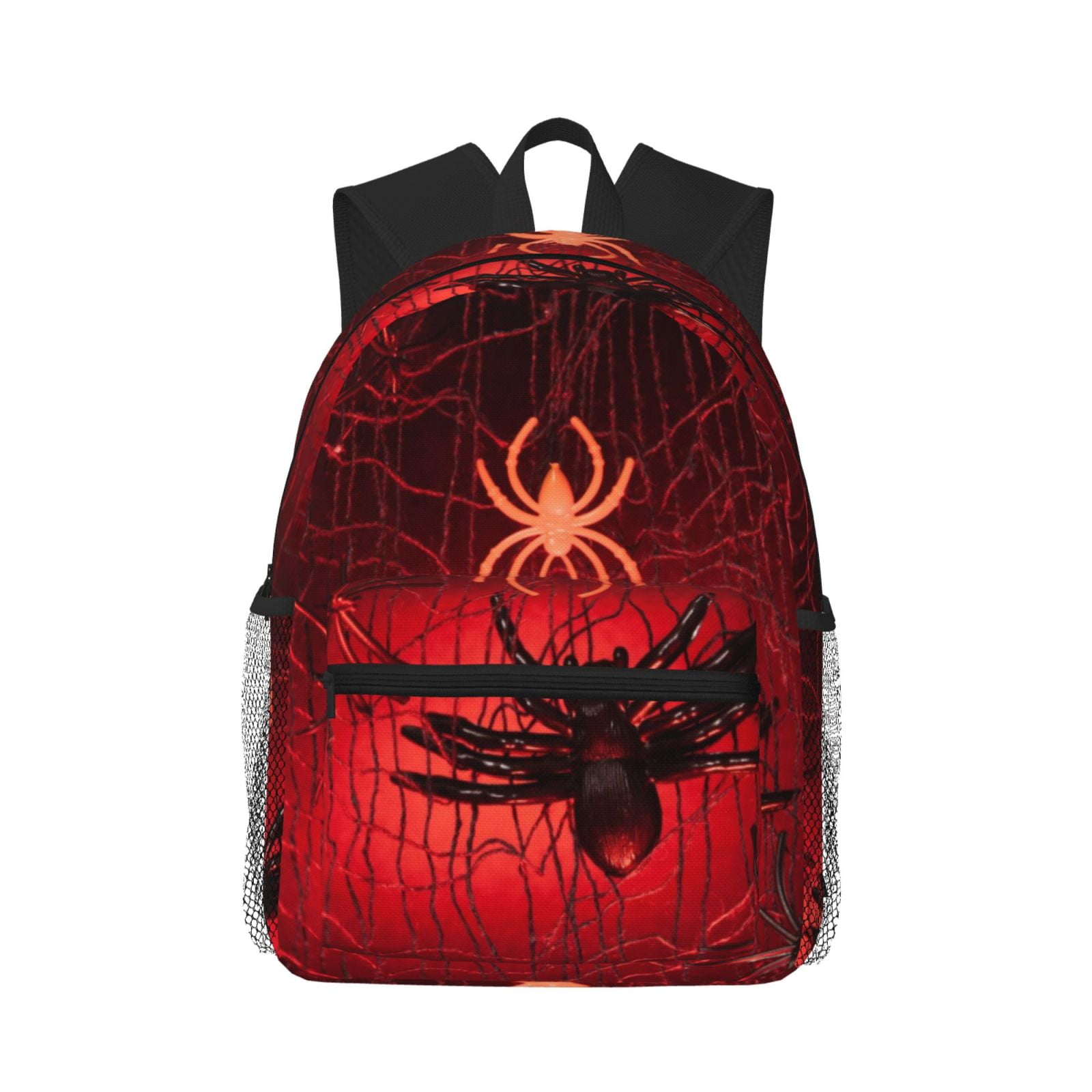Gaeub Black Spider Web With Spiders School Backpack Waterproof Bookbag ...