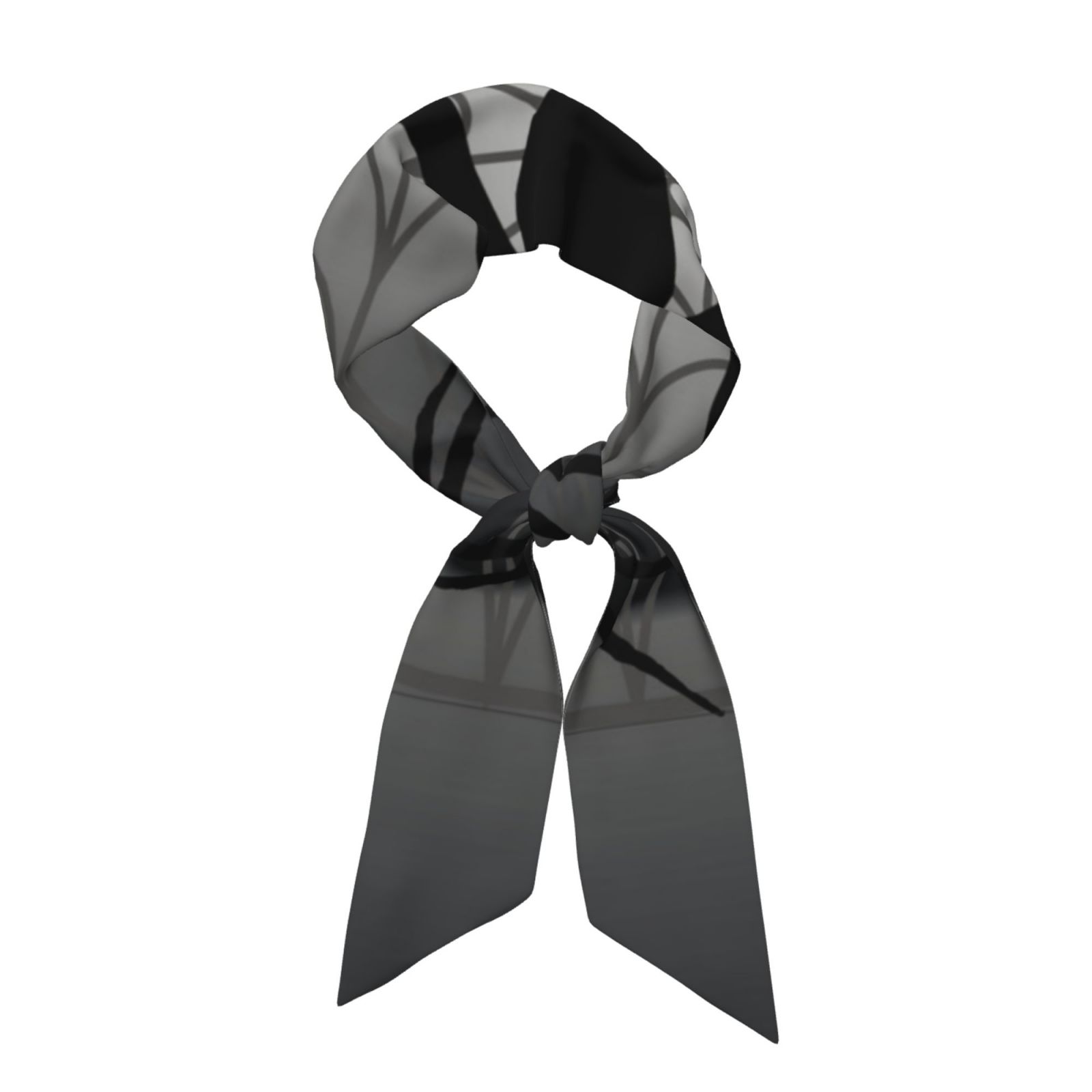 Gaeub Black Spiders Printed Silk Feeling Scarf ， Satin Head Scarf for ...