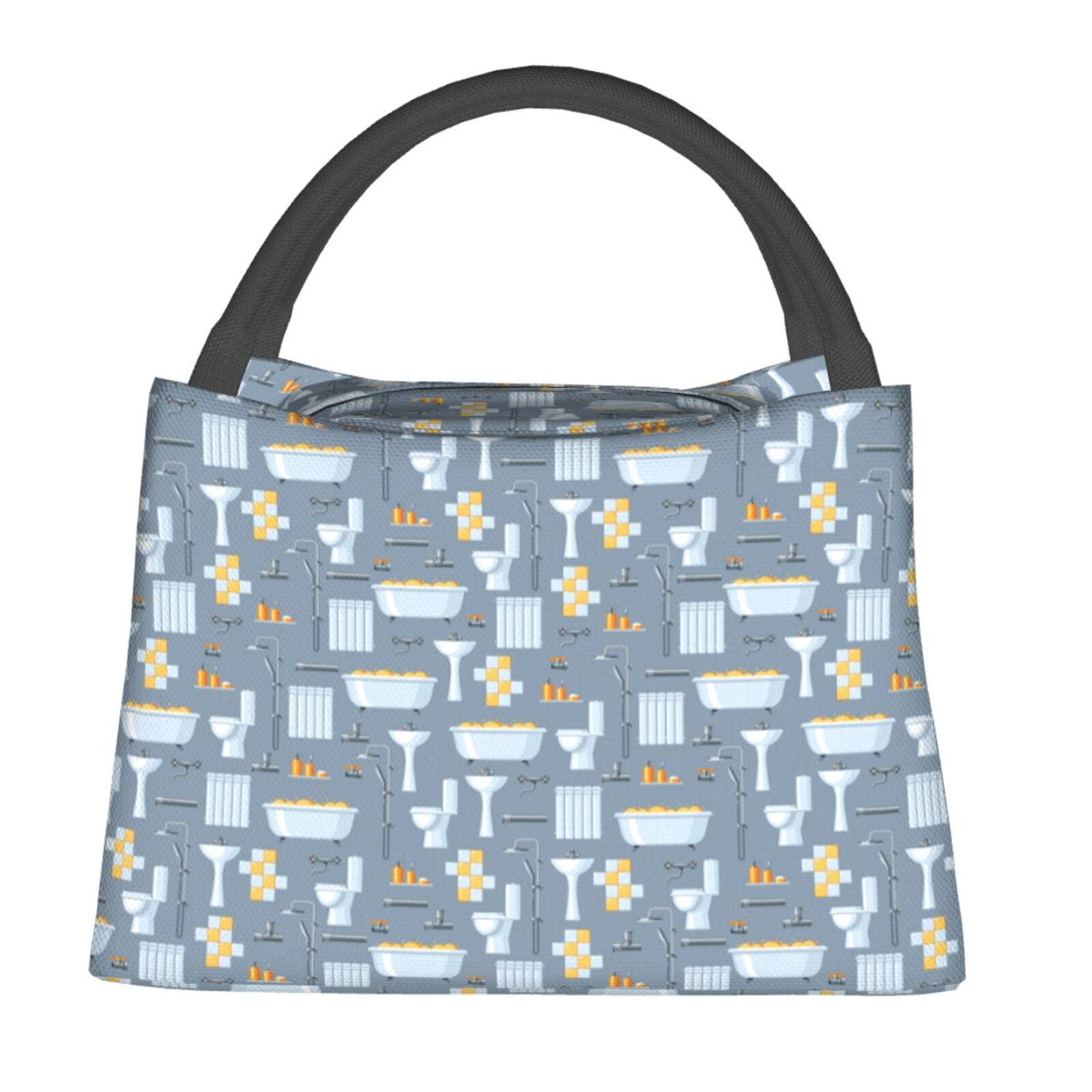 Gaeub Blue Bathroom Collapsible Cooler Bag Insulated,Leakproof Food Bag ...