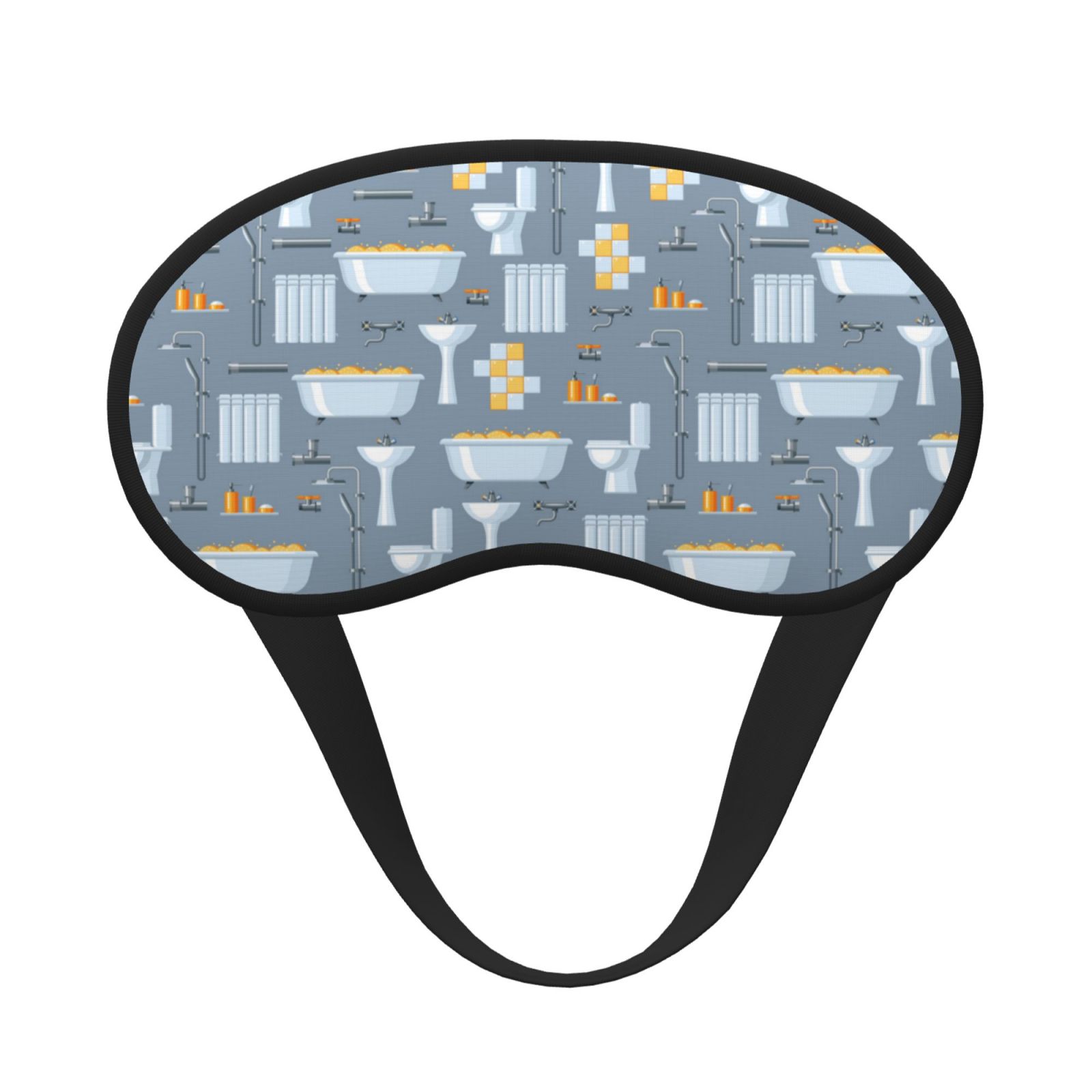 Gaeub Blue Bathroom Printed Sleep Mask, Eye Masks for Sleeping, Eye ...