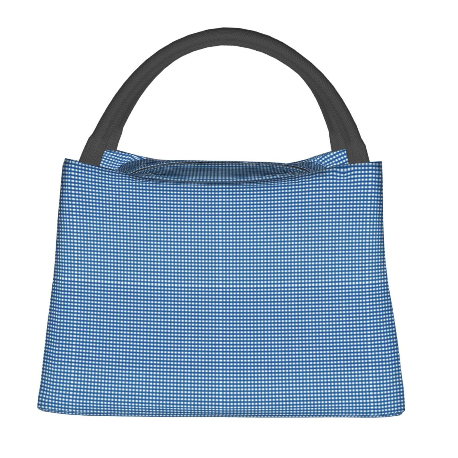 Gaeub Blue Gingham Collapsible Cooler Bag Insulated,Leakproof Food Bag ...