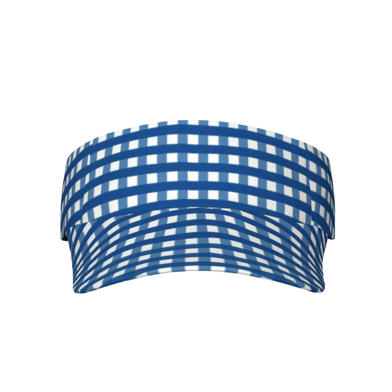 Gaeub Blue Gingham Sun Visor Hats with Empty Top and Adjustable, UV ...