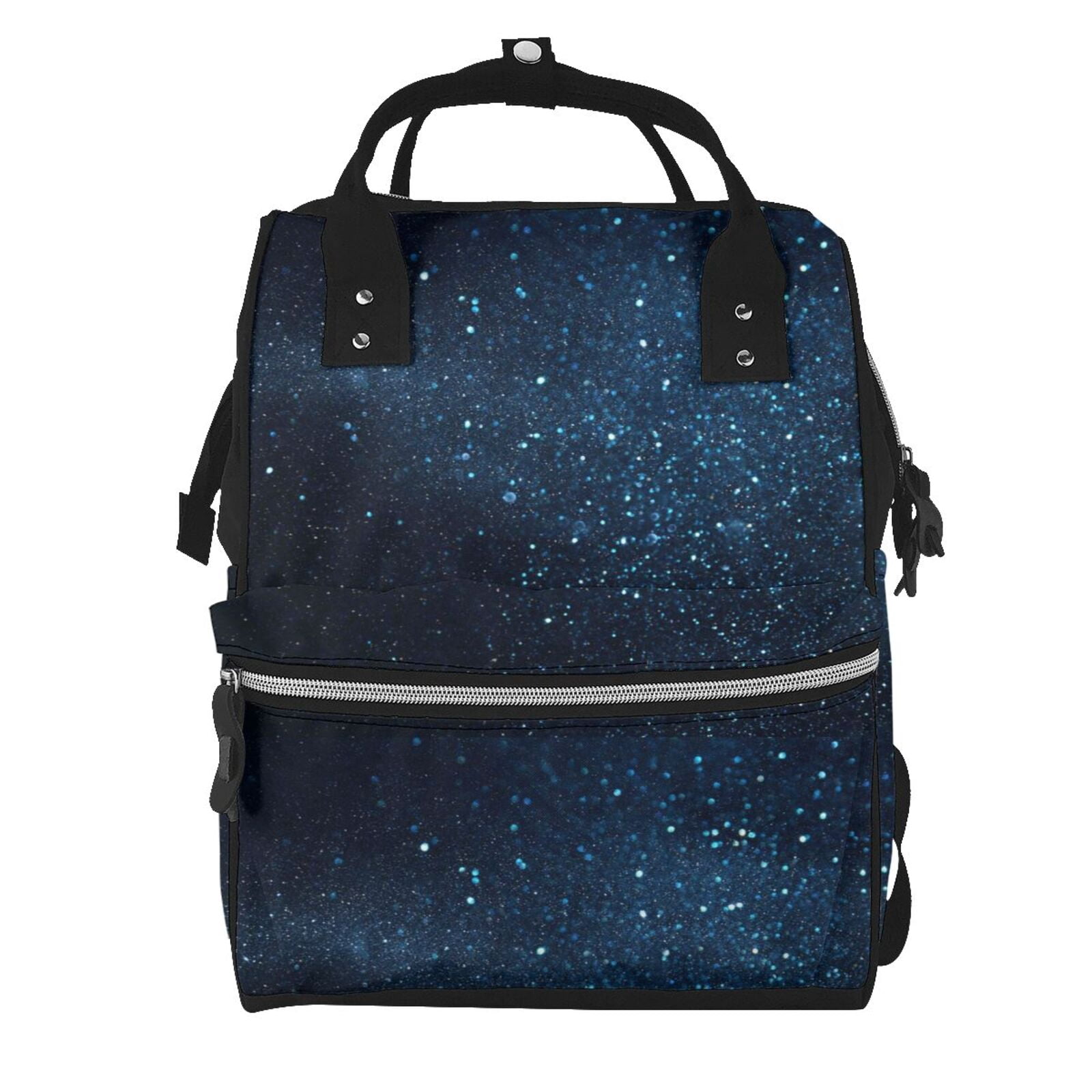 Gaeub Blue Glitter Retro Print Mummy Diaper Bag Backpack,Durable ...
