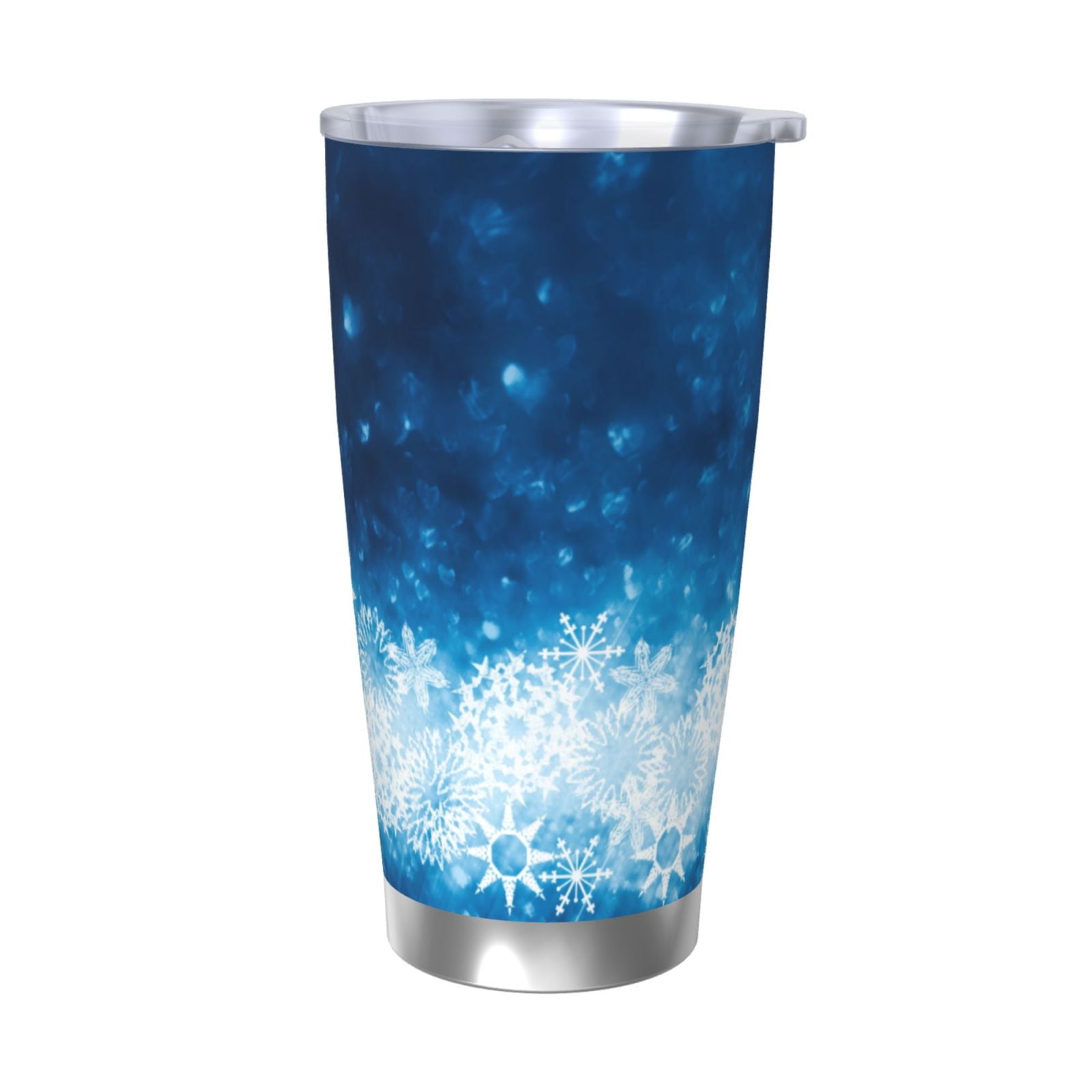 Gaeub Blue Glitter Sparkles Print 20-Ounce Stainless Steel Car Cup ...