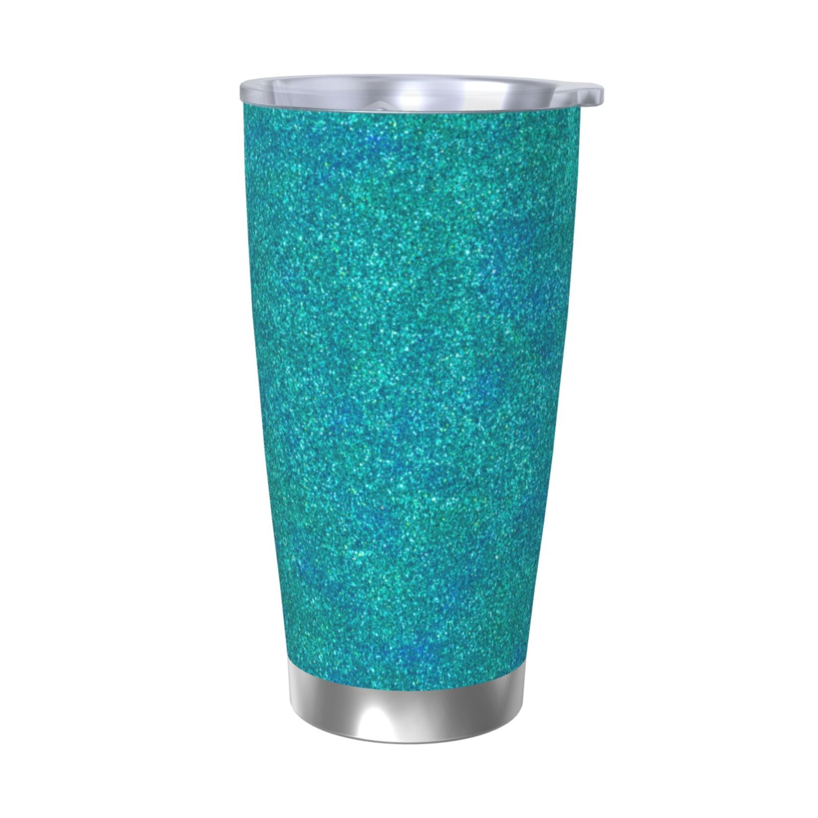 Gaeub Blue Green Glitter Print 20-Ounce Stainless Steel Car Cup ...