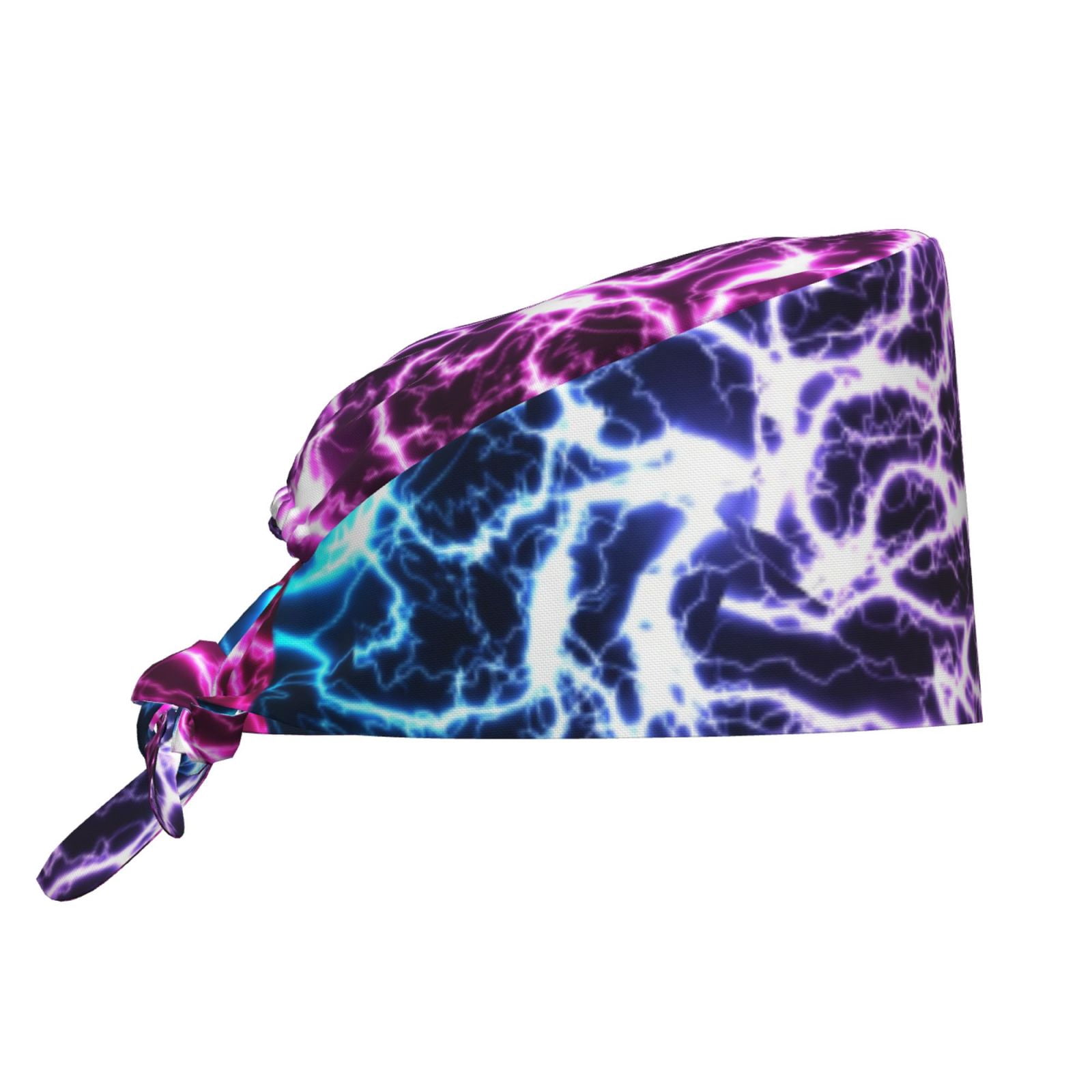 Gaeub Blue Lightning Print Cleaning Working Cap,Unisex Scrub Cap Nurse ...