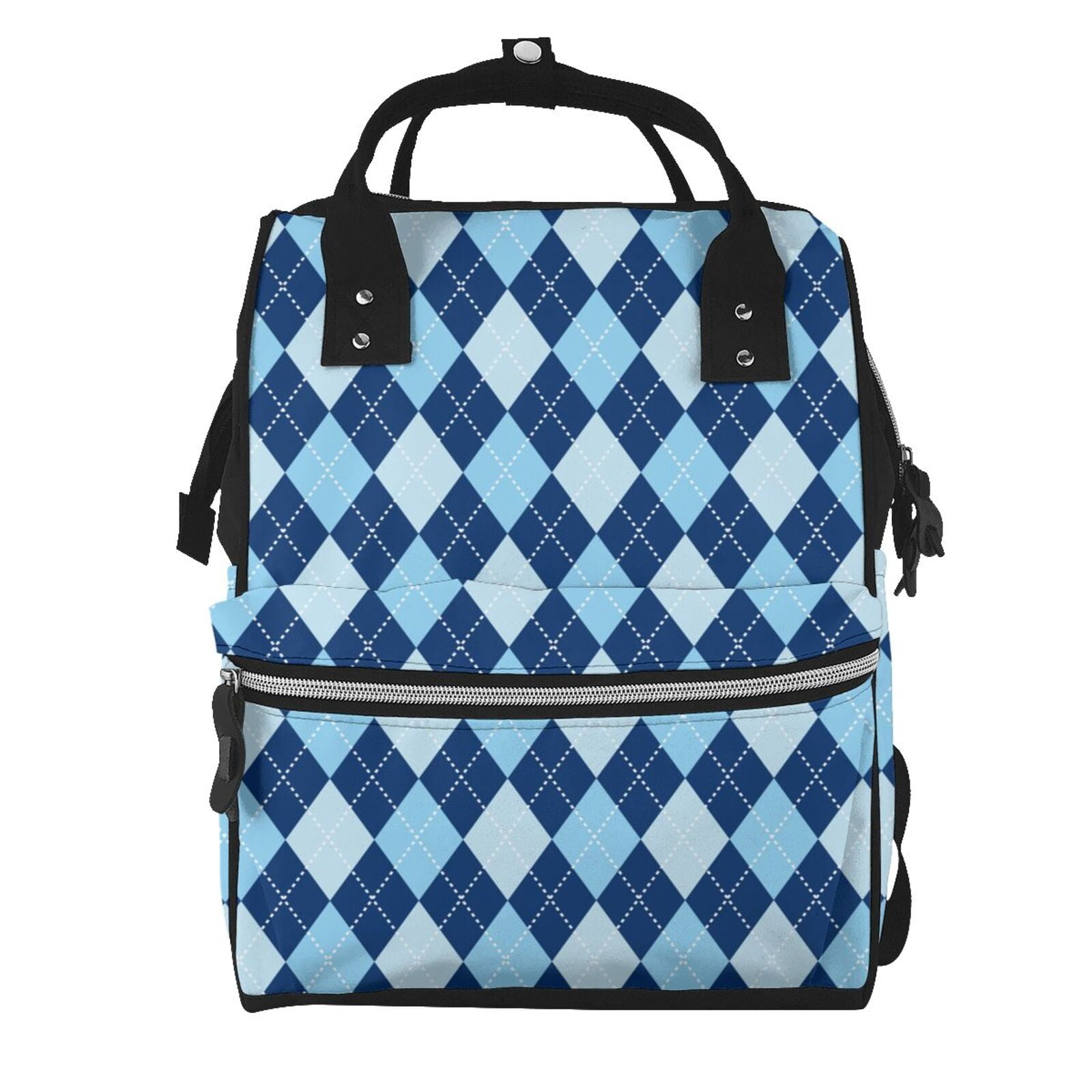 Gaeub Blue Squares Print Mummy Diaper Bag Backpack,Durable Maternity ...