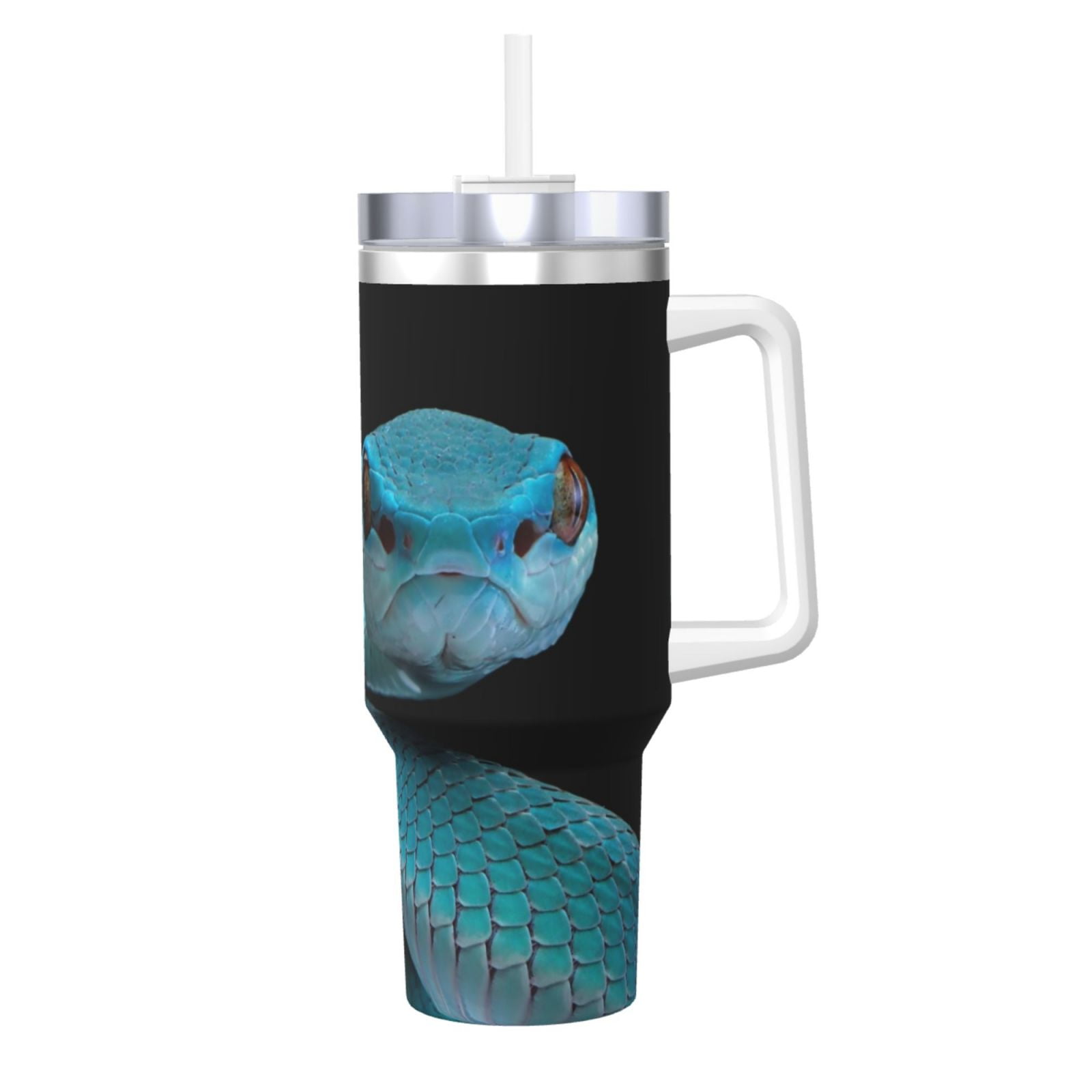 Gaeub Blue Viper Snake1 Print Stainless Steel Hot/Cold Coffee Cup,40oz ...