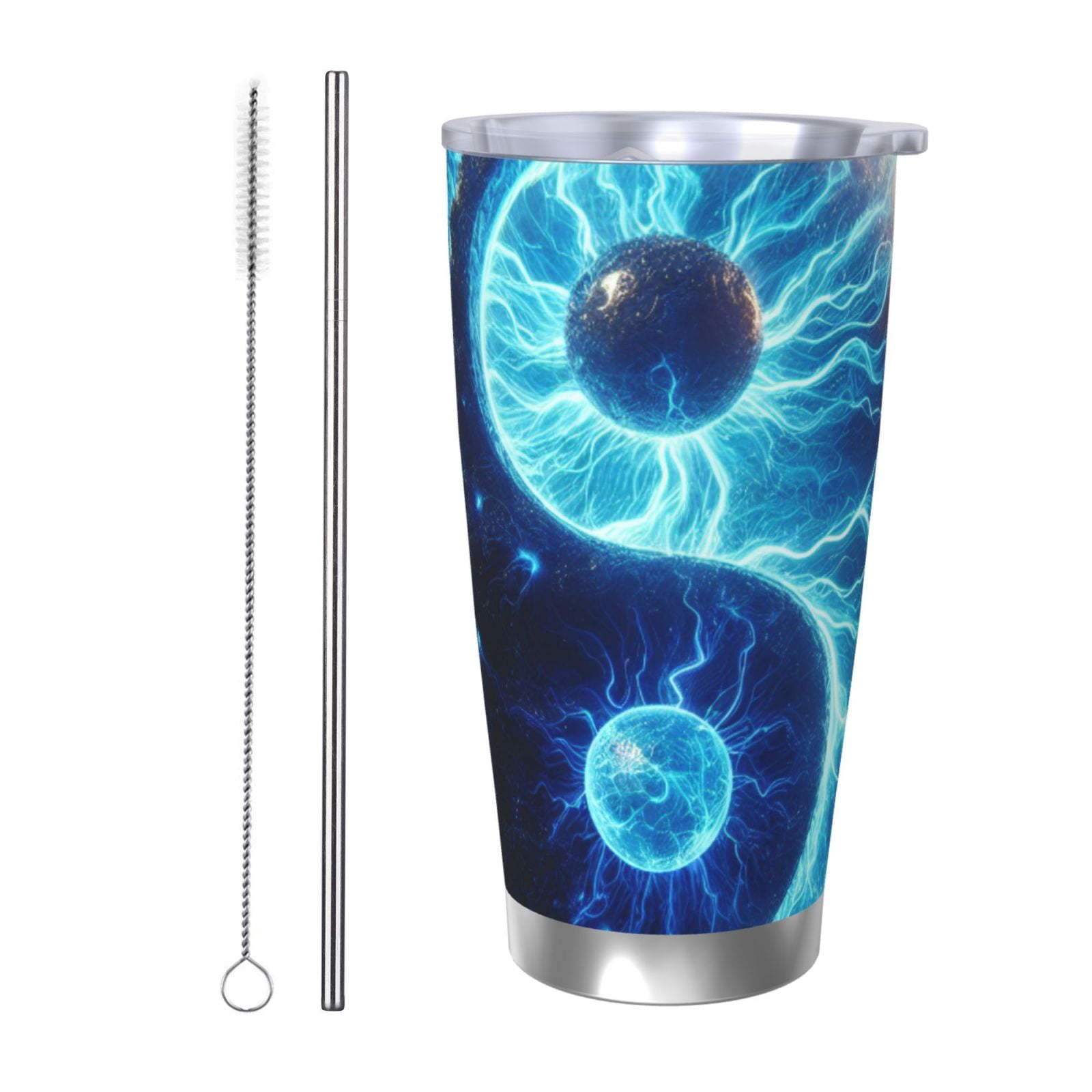 Gaeub Blue Yin And Yang Print 20-Ounce Stainless Steel Car Cup,Tumblers ...