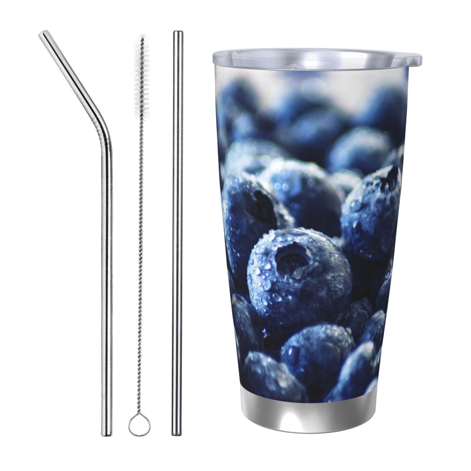 Gaeub Blueberry Print 20-Ounce Stainless Steel Car Cup,Tumblers Cups ...