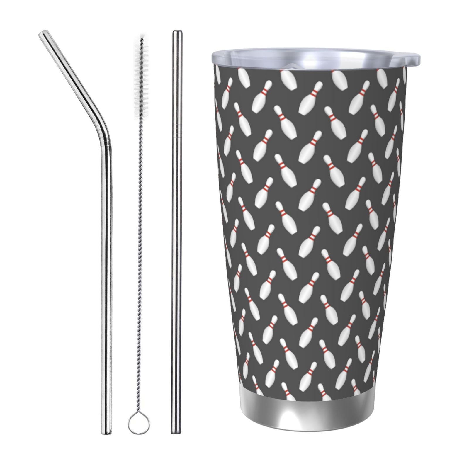 Gaeub Bowling Pins Print 20-Ounce Stainless Steel Car Cup,Tumblers Cups ...