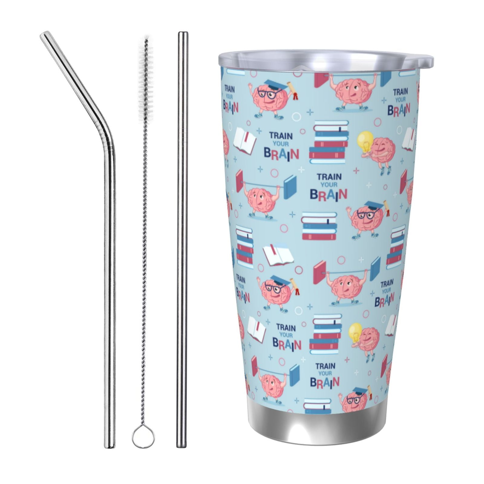 Gaeub Brain Training Print 20-Ounce Stainless Steel Car Cup,Tumblers ...