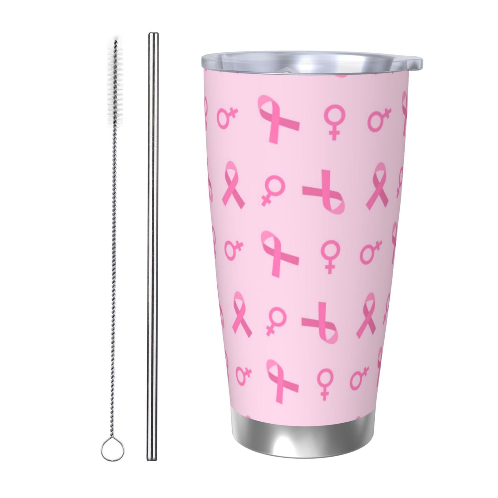 Gaeub Breast Cancer Awareness 1 Print 20-Ounce Stainless Steel Car Cup ...