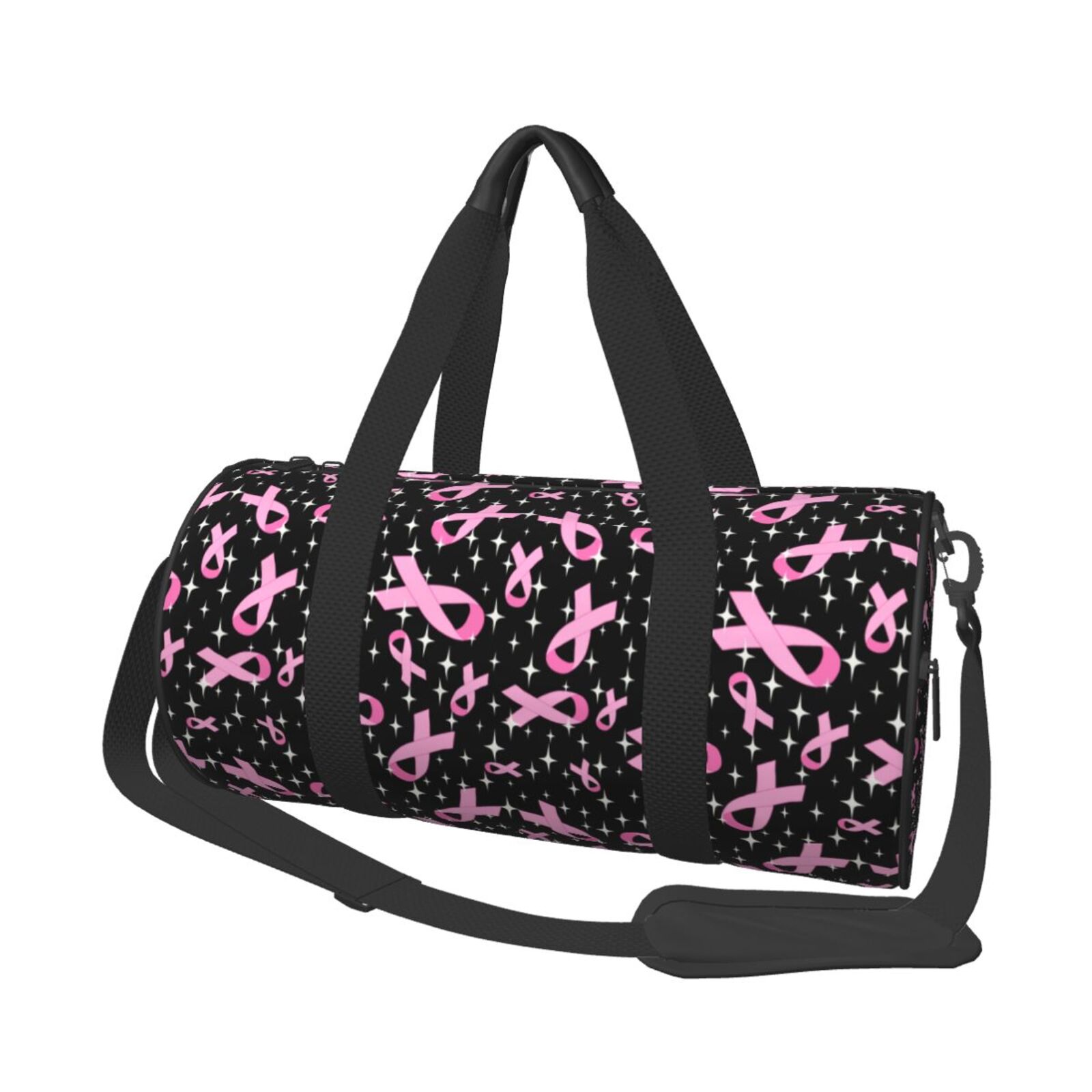 Gaeub Breast Cancer Awareness (2) Lightweight Travel Cylinder Bag Gym ...