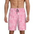 Gaeub Breast Cancer Awareness Print Men's Pajama Shorts,Sleep Shorts ...