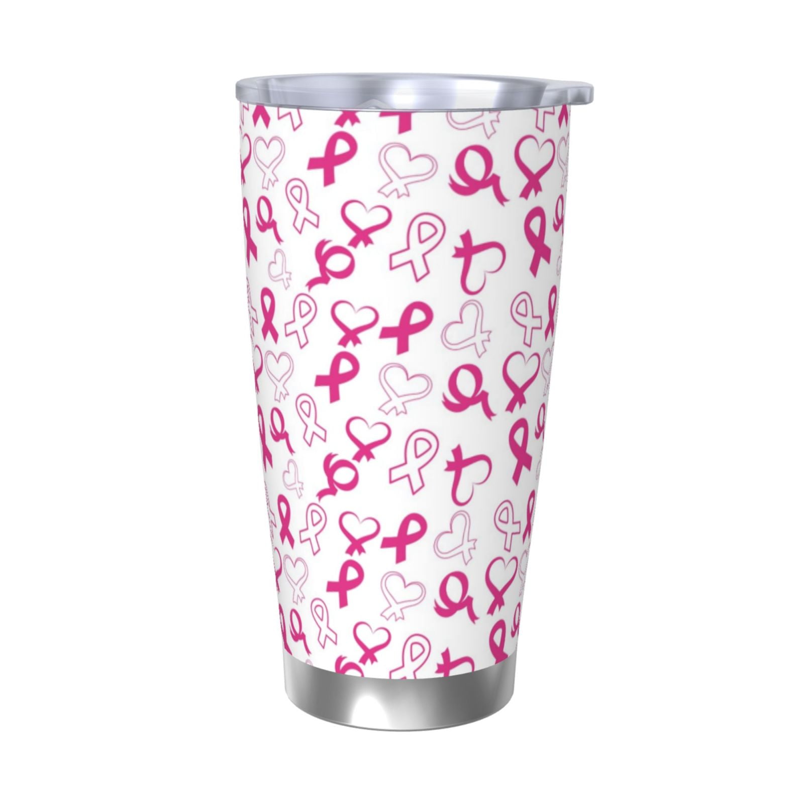 Gaeub Breast Cancer Awareness4 Print 20-Ounce Stainless Steel Car Cup ...