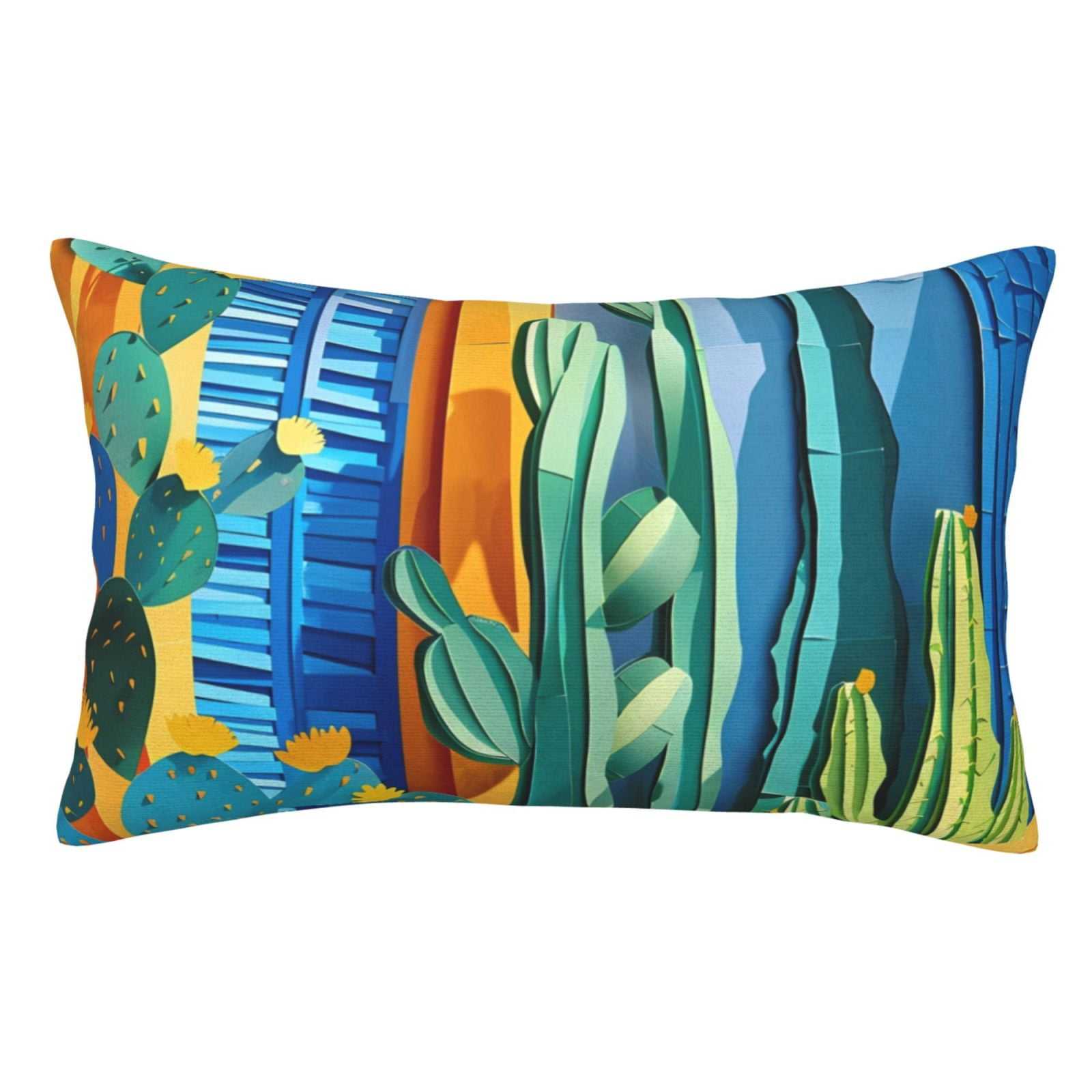 Gaeub Bright Paper Cactus Scene Women's Short Sleeve One Piece Swimsuit ...