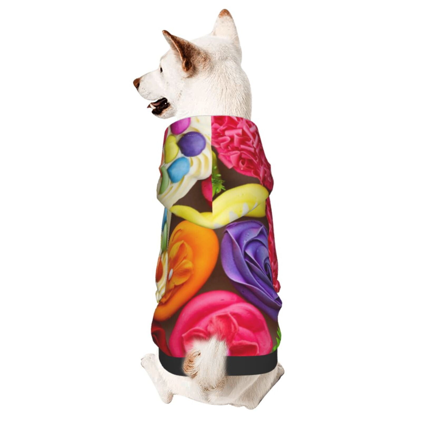 Gaeub Brightly Colored Cupcakes Print Small Pets Wear Hoodies,Dog ...