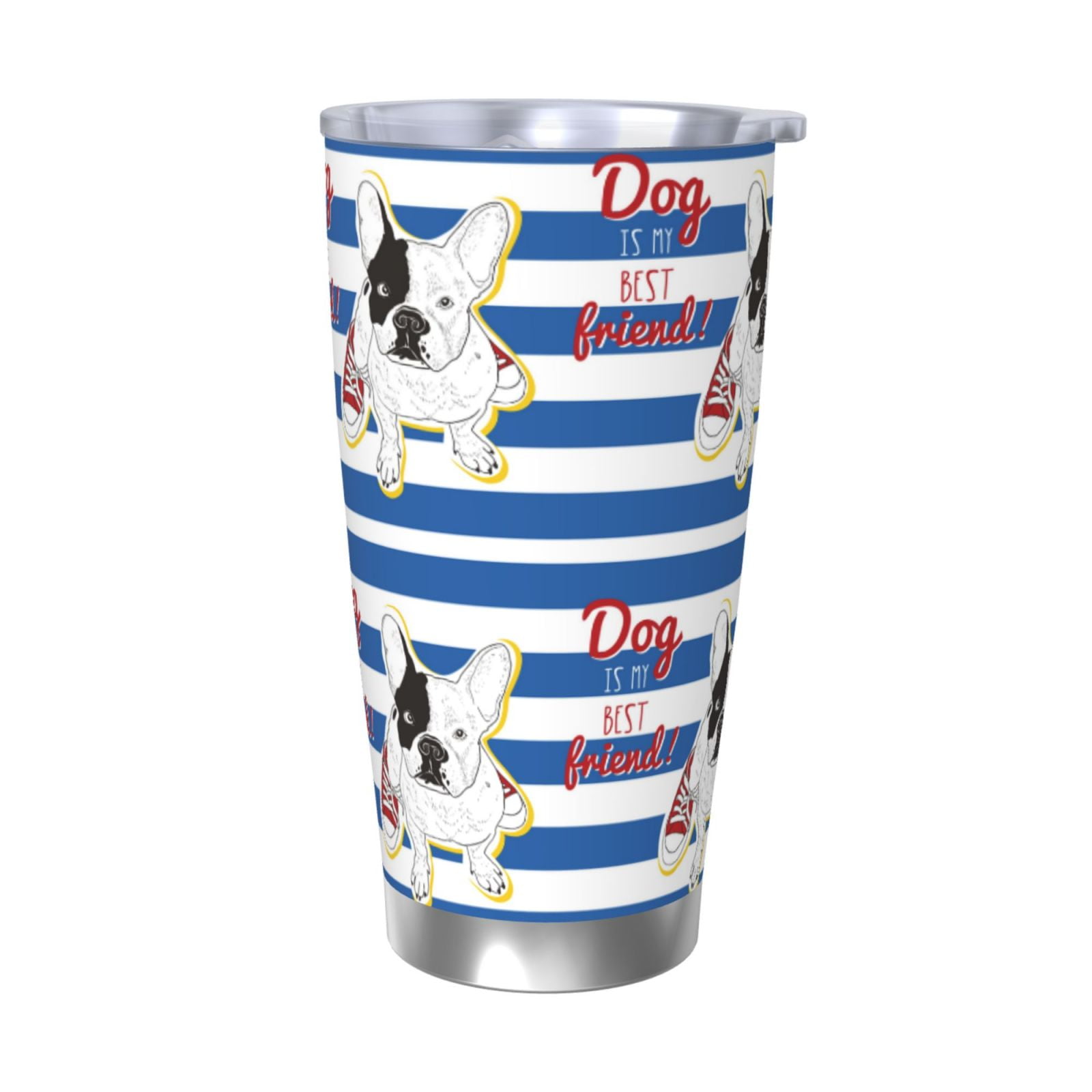 Gaeub Bulldog Friend Print 20-Ounce Stainless Steel Car Cup,Tumblers ...