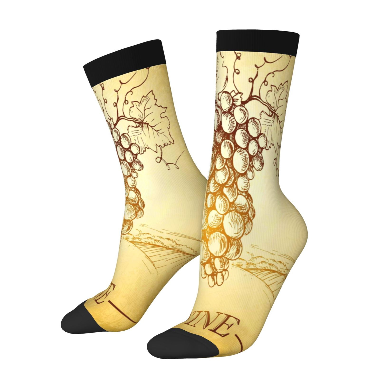 Gaeub Bunch of Grapes Print Adult Crew Socks,Mid-Calf Socks,Stylish ...