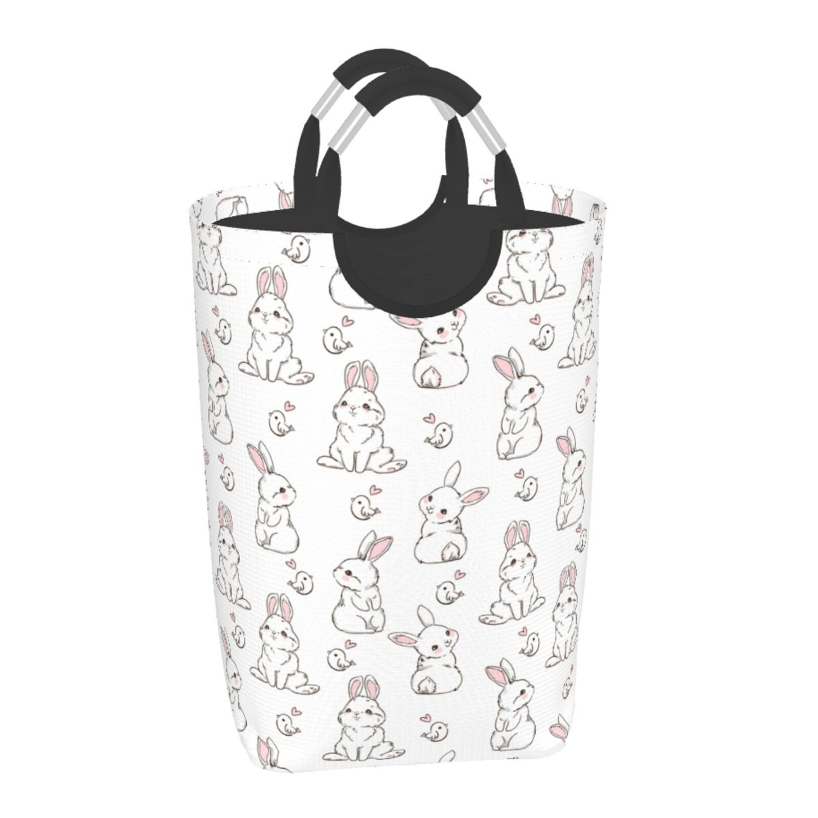 Gaeub Bunny And Bird Print 50L Large Laundry Hampers with Handles ...
