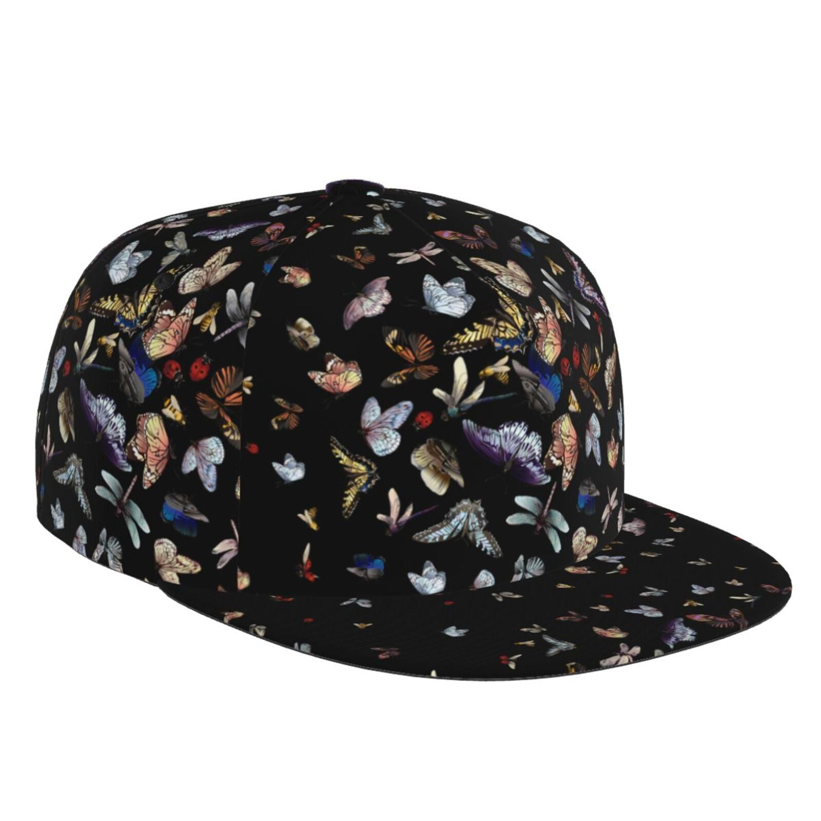 Gaeub Butterfly1 Flat Bill Snapback Hats Baseball Caps with Adjustable ...