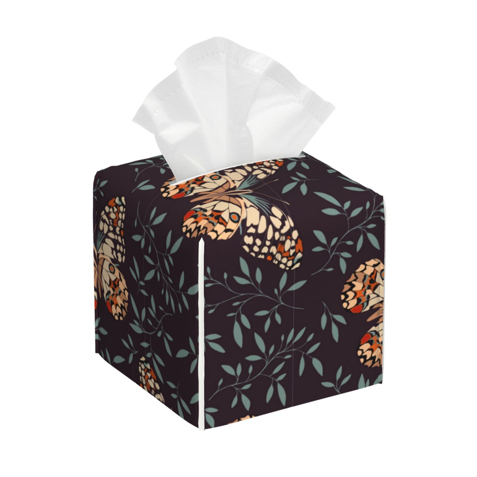 Gaeub Butterfly1 Print Leather Tissue Box Cover Square,Tissue Holder ...