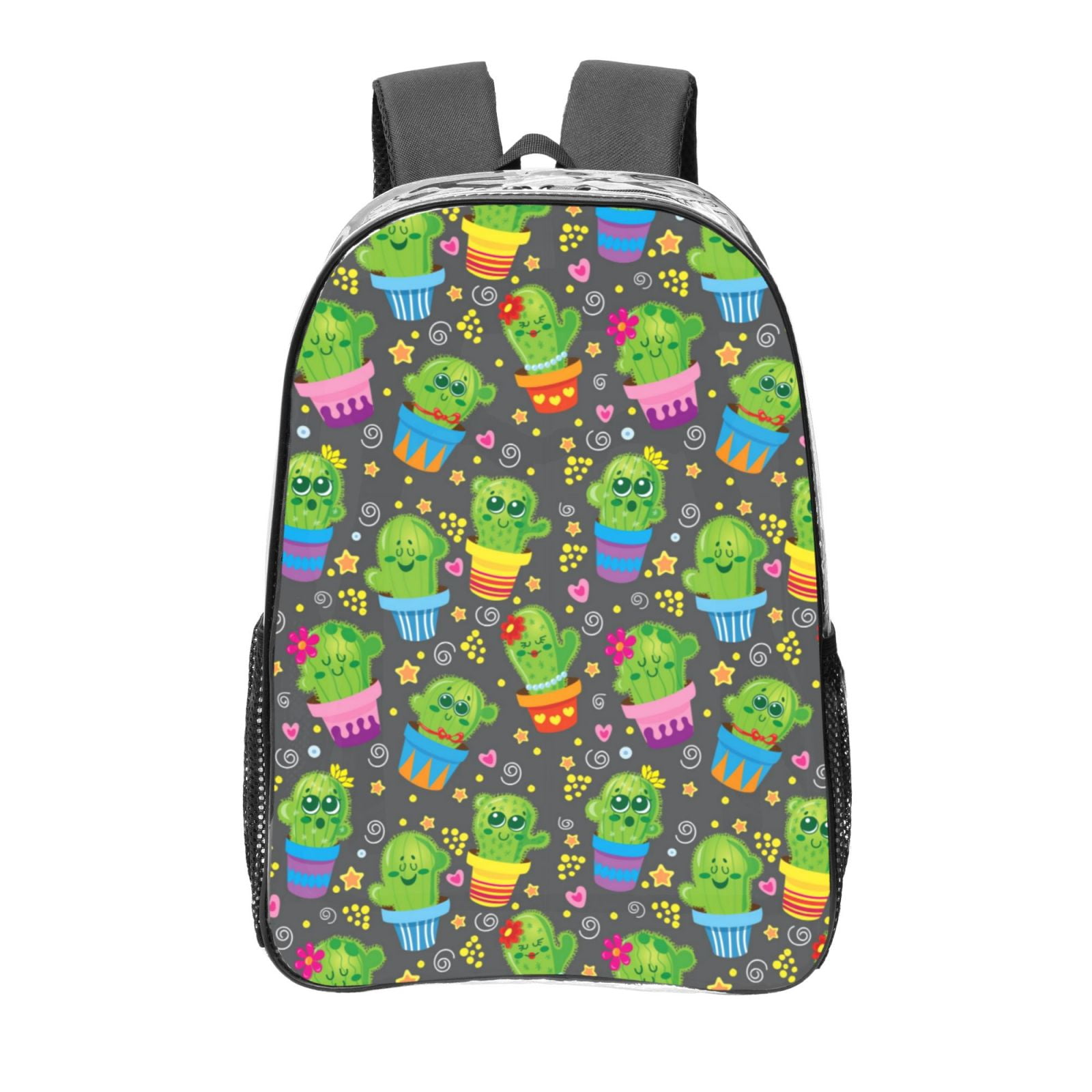 Gaeub Cactus In Pots Print Clear Backpack ,Clear Transparent Backpack ...
